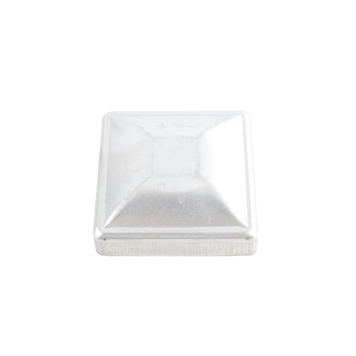 4" Square Pressed Steel Dome Cap Galvanized Steel - Square Post Caps ...