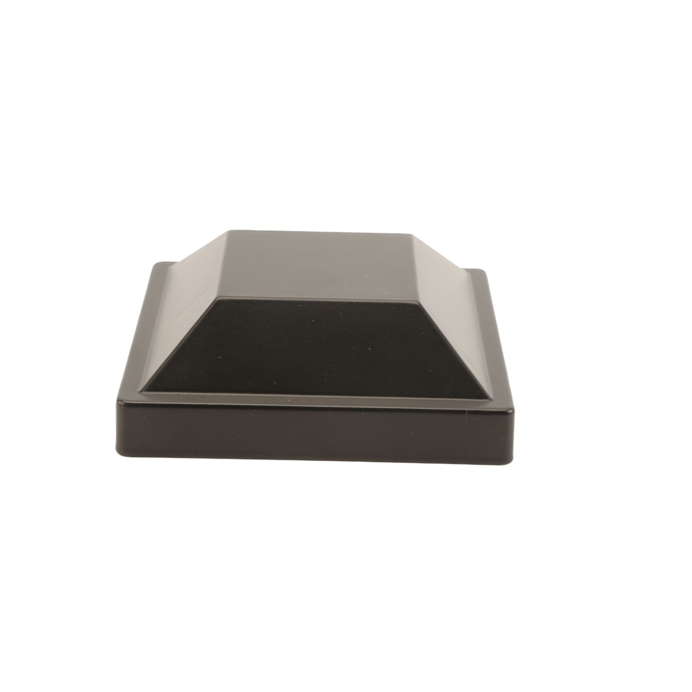 4" x 4" Aluminum Square Post Cap For 4" Square Fence Posts (Black ...