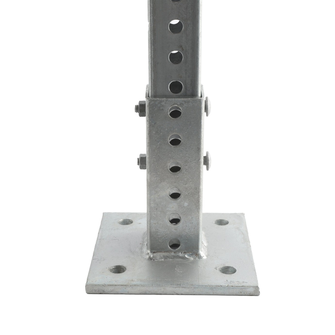 1 3/4" x 1 3/4" Square Sign Post Floor Anchor Flange Sign Post Mounting ...
