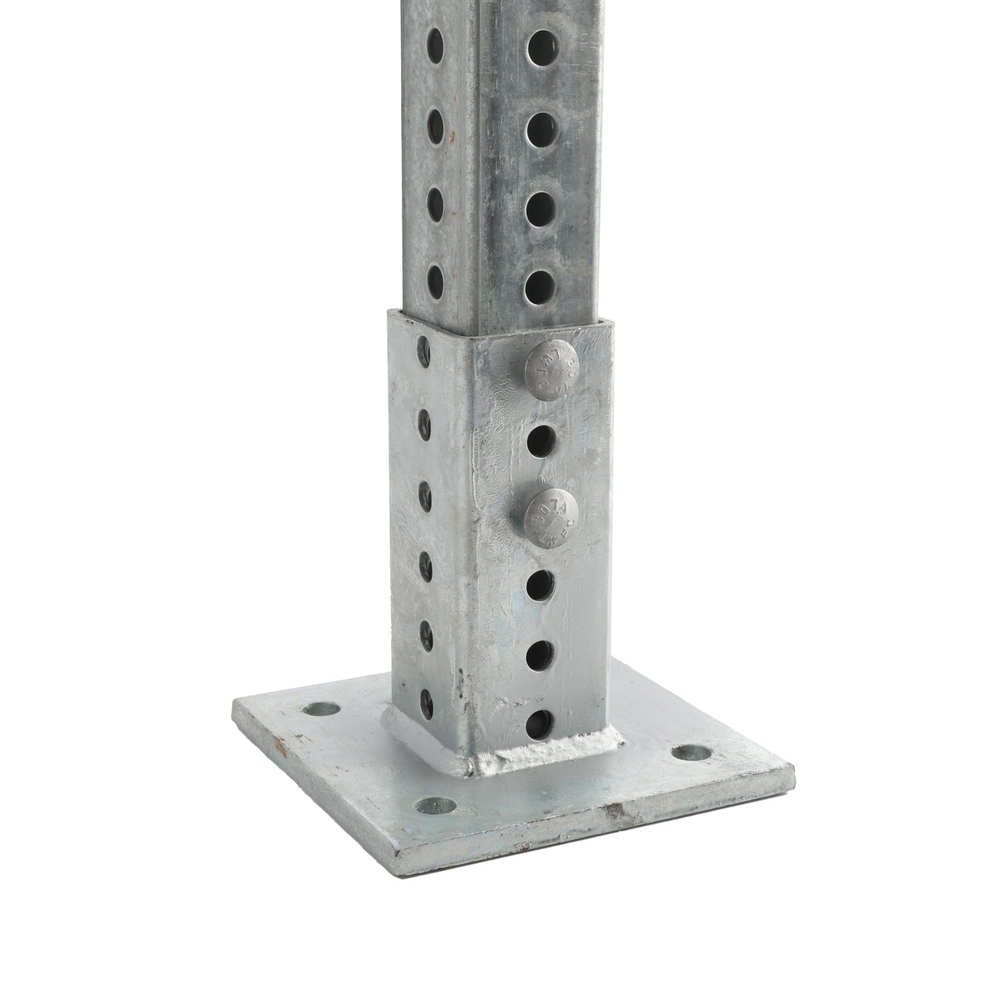 2" x 2" Square Sign Post Floor Anchor Flange Sign Post Mounting Base ...