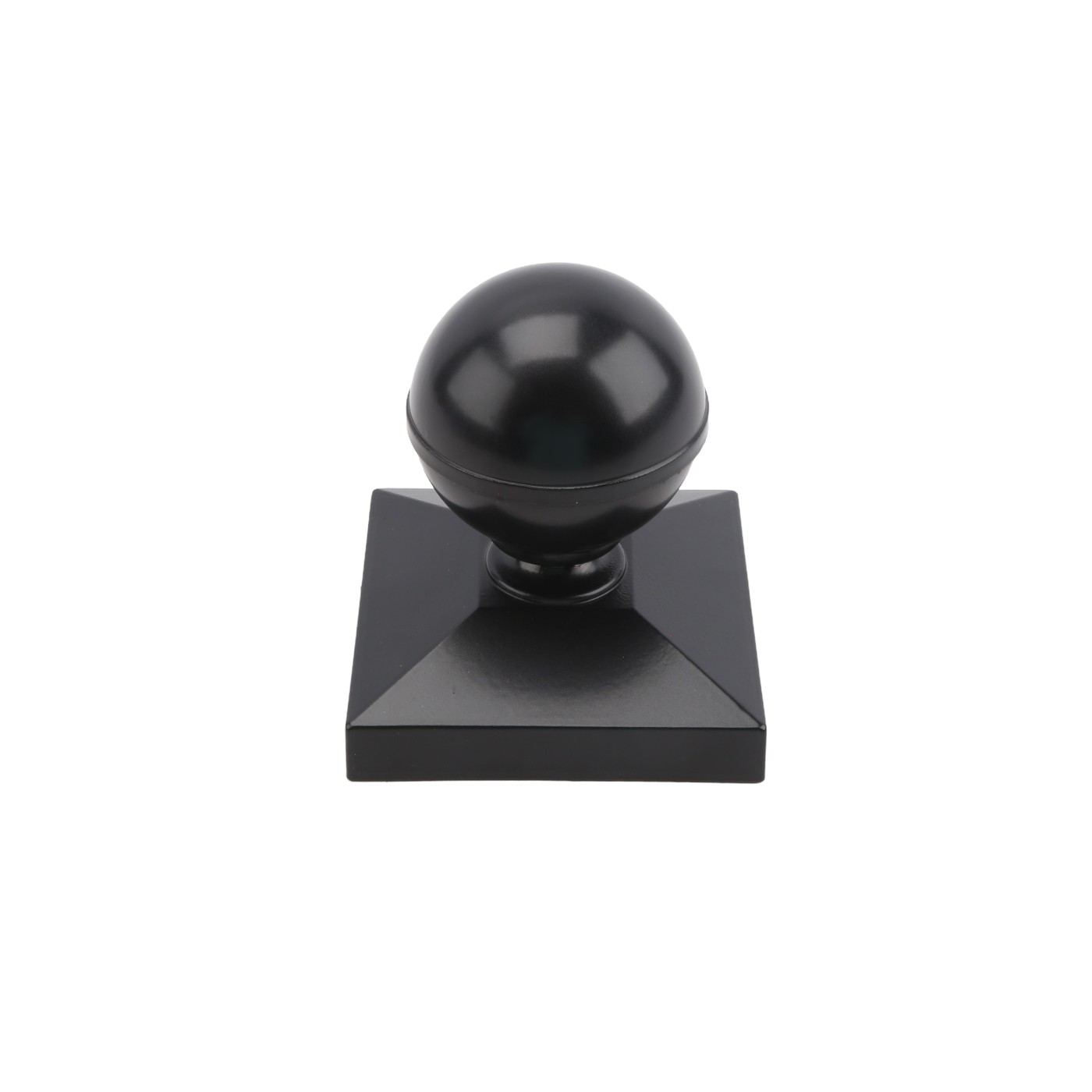 4" x 4" Aluminum Ball Post Cap For 4" Square Aluminum Fence Post (Black ...
