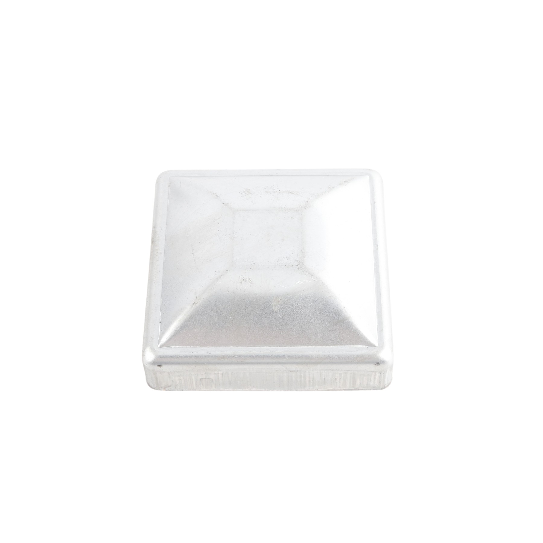 4" Square Pressed Steel Dome Cap Galvanized Steel - Square Post Caps ...