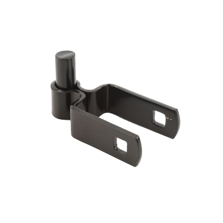 1 1/2" X 1 1/2" Square Male Gate Post Hinge Chain Link Black Galvanized ...