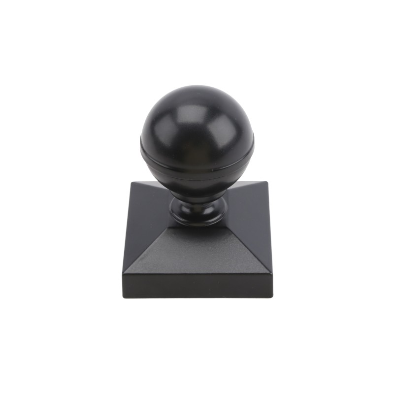 2 1/2" x 2 1/2" Square Aluminum Ball Post Cap For Square Aluminum Fence ...