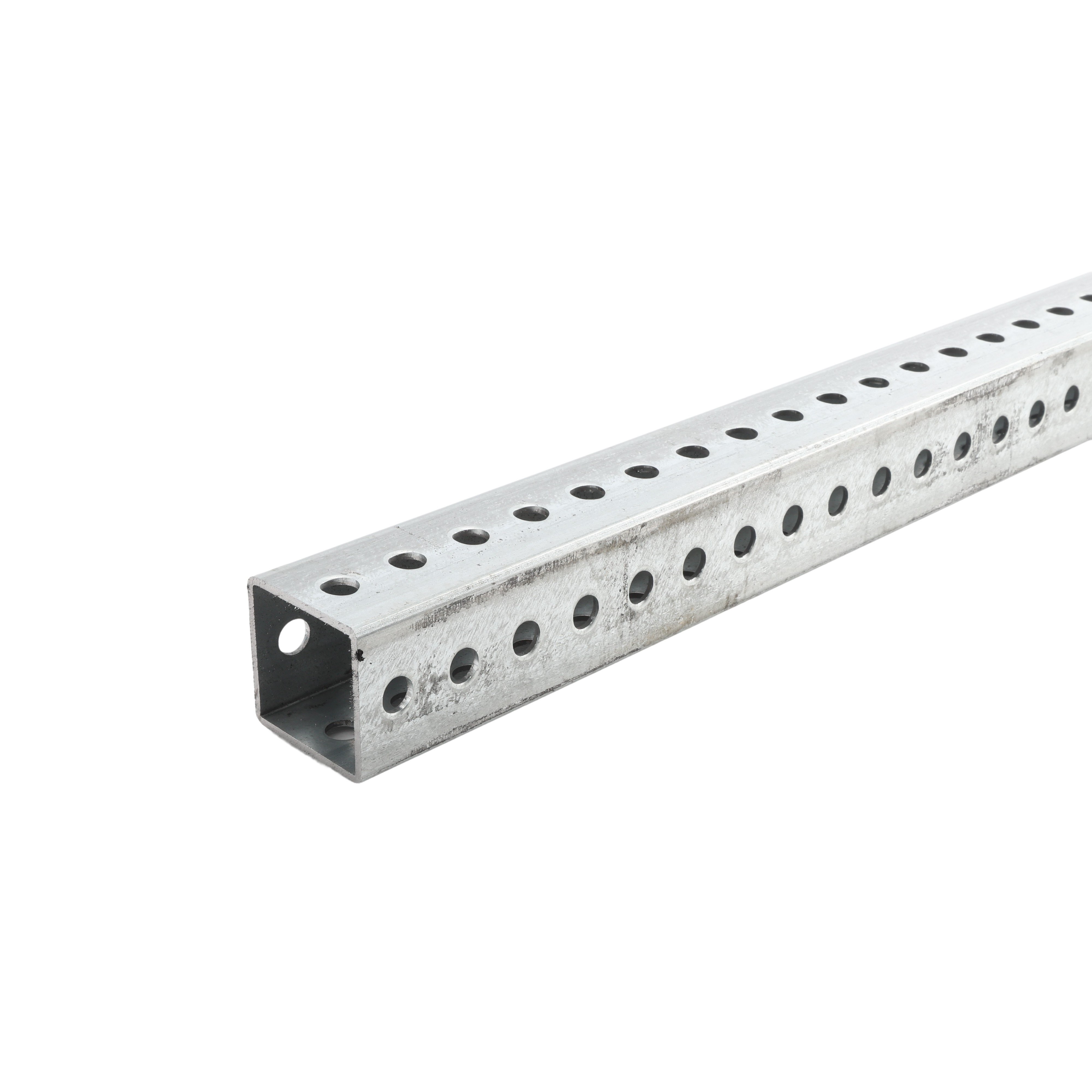 Telespar 2 x 2" Square Sign Post with Holes 12' Tall 12 Gauge (Pre-Galv ...