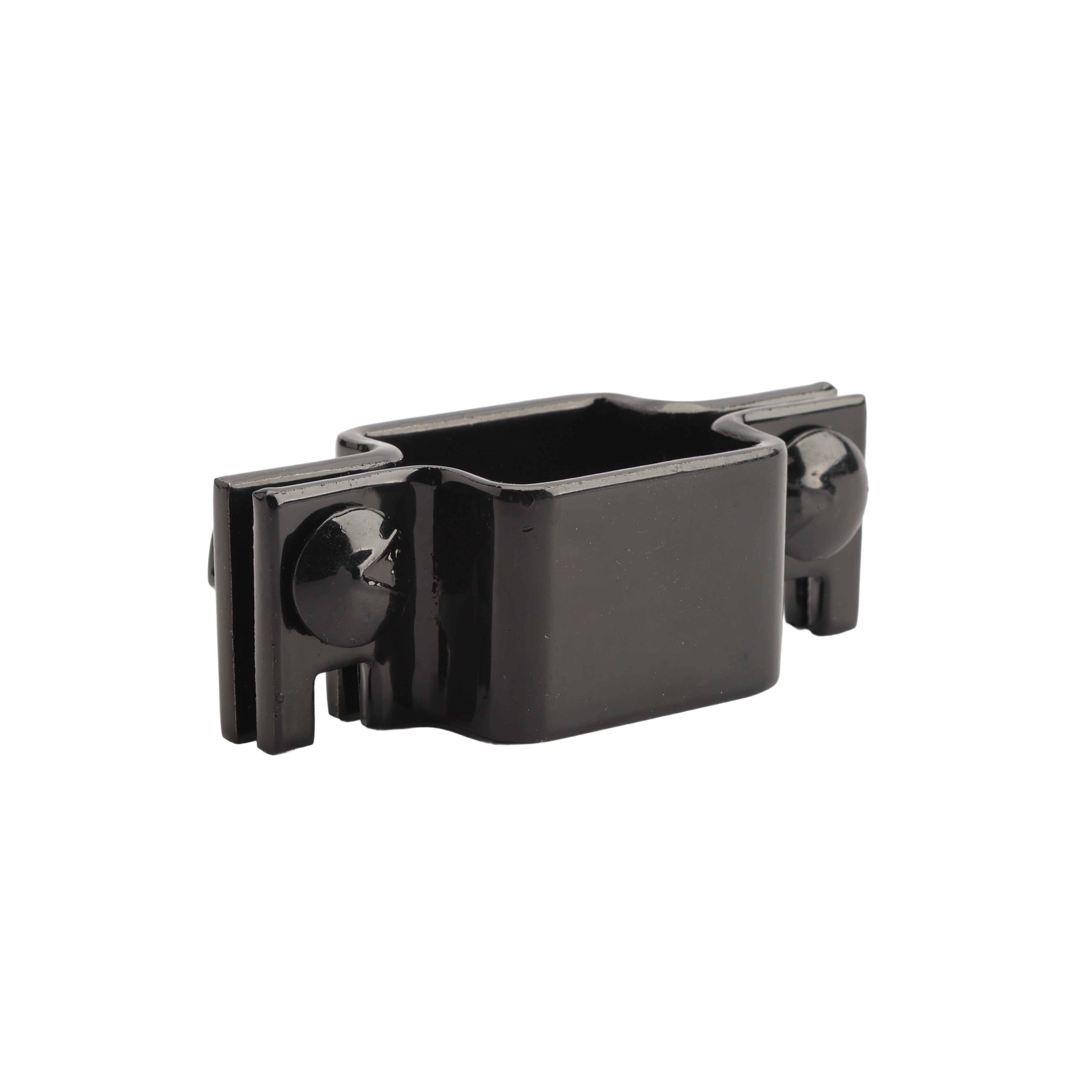 1 1/2" Black Square Chain Link Fence Gate Collar For Gate Latch ...
