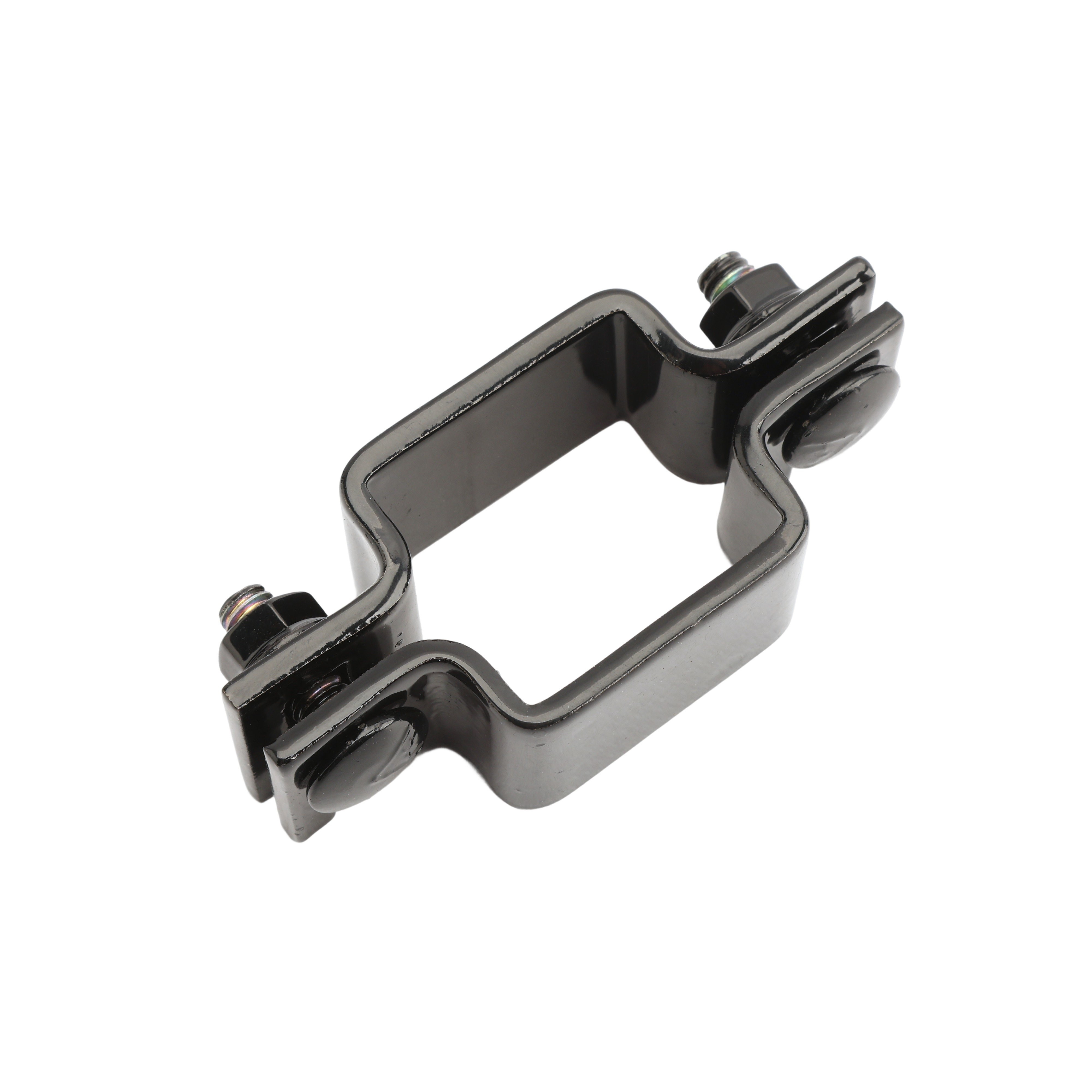 1 1/2" Black Square Chain Link Fence Gate Collar For Gate Latch ...