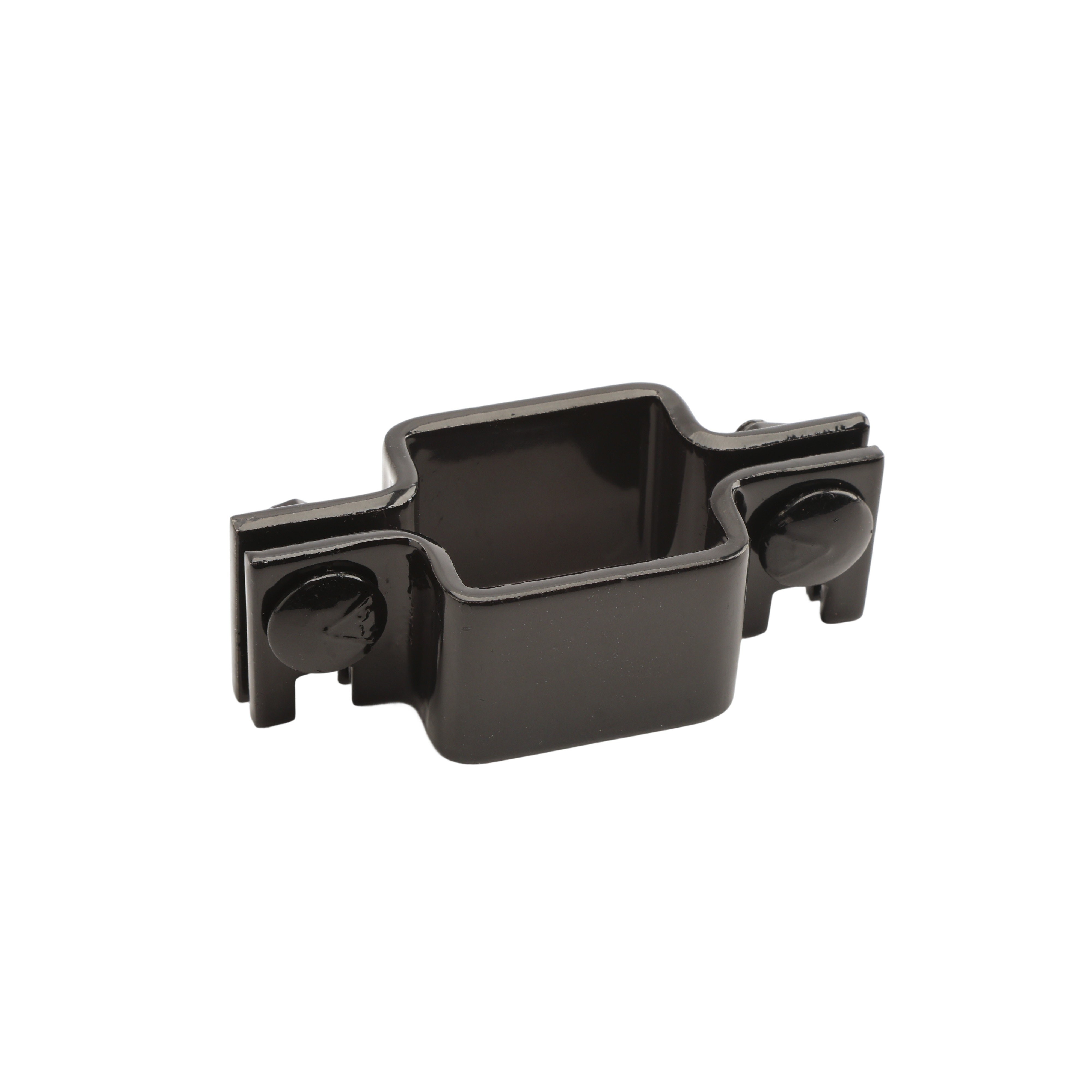 1 1/2" Black Square Chain Link Fence Gate Collar For Gate Latch ...