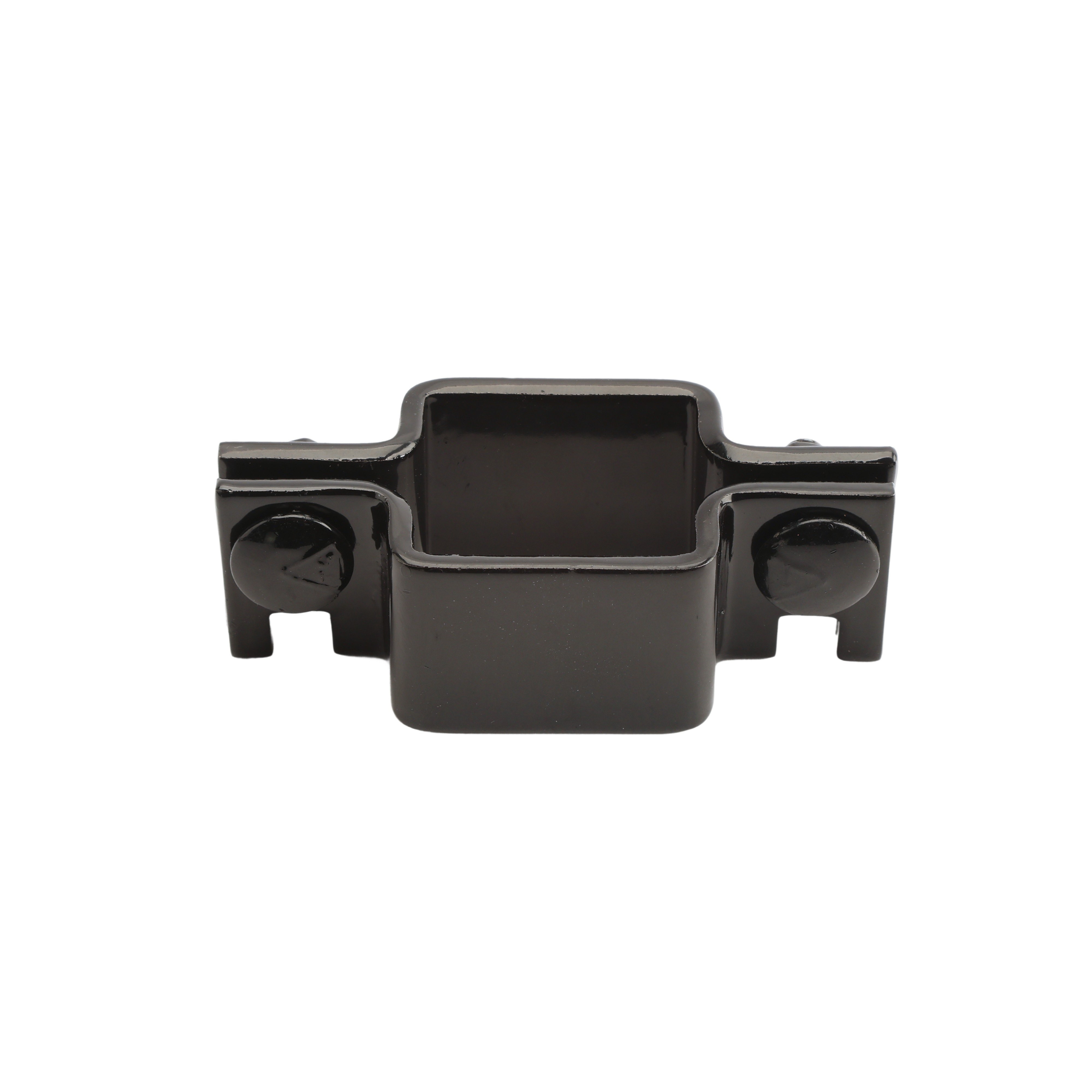 1 1/2" Black Square Chain Link Fence Gate Collar For Gate Latch ...