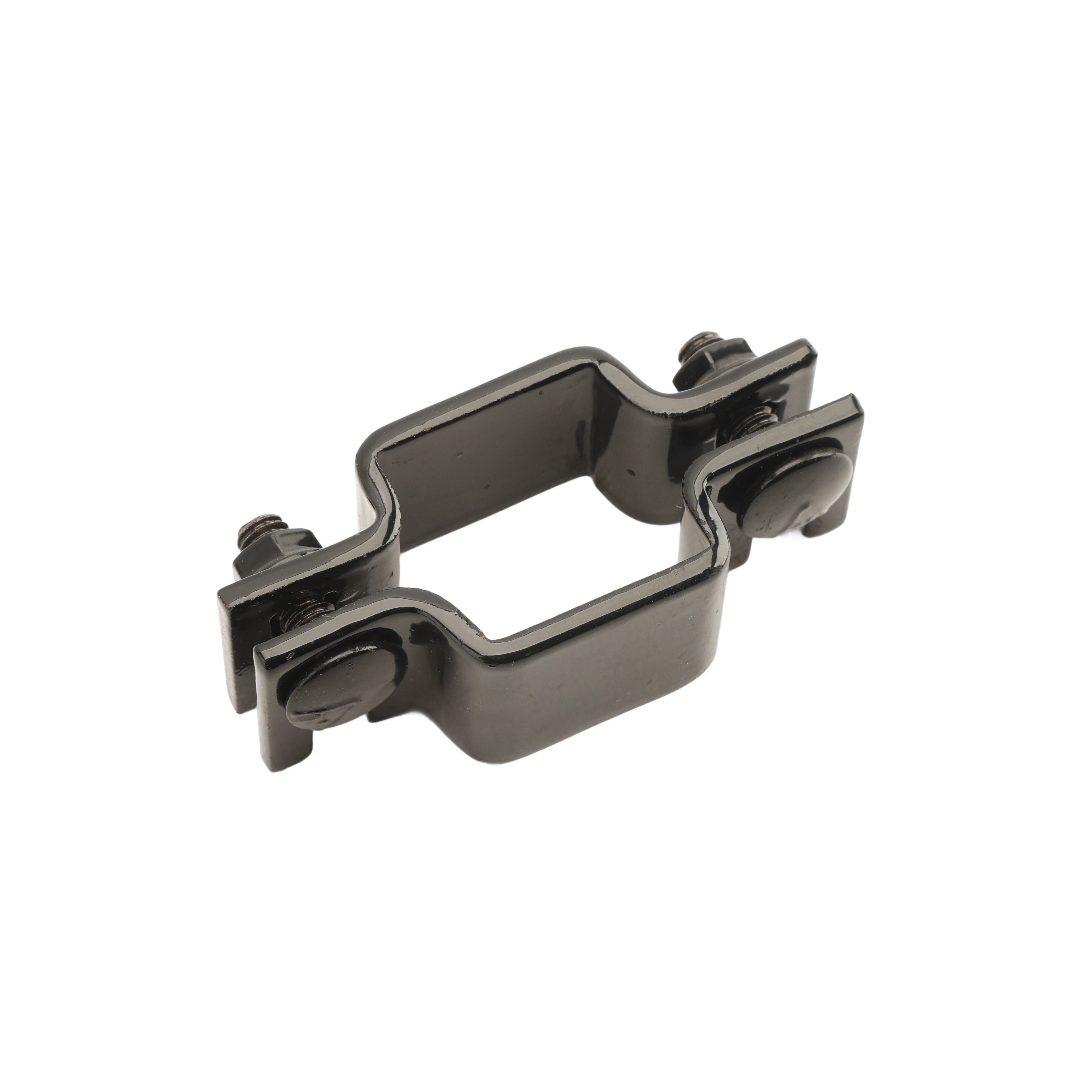 1 1/4" Black Square Chain Link Fence Gate Collar For Gate Latch ...