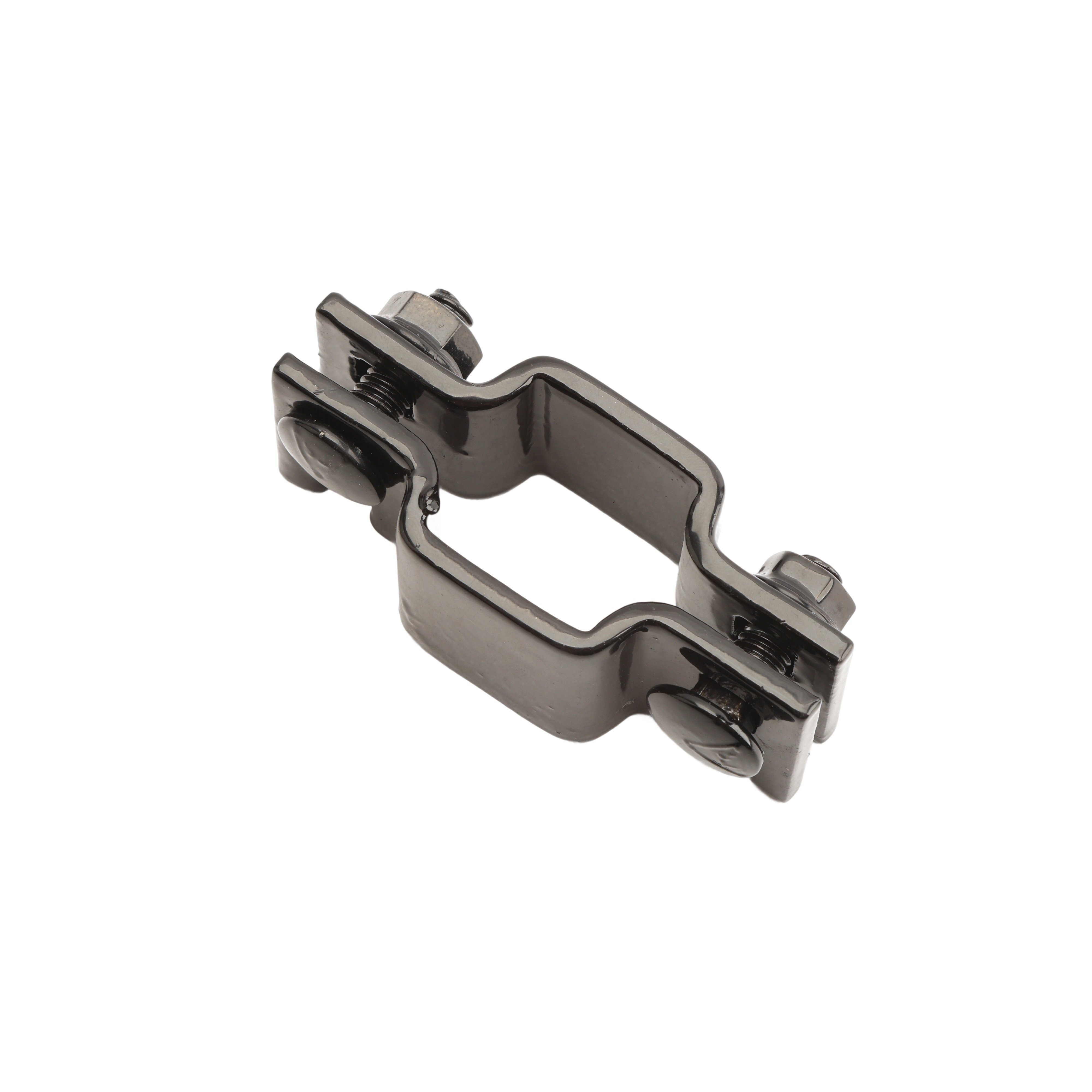 1" Black Square Chain Link Fence Gate Collar For Gate Latch Assemblies ...