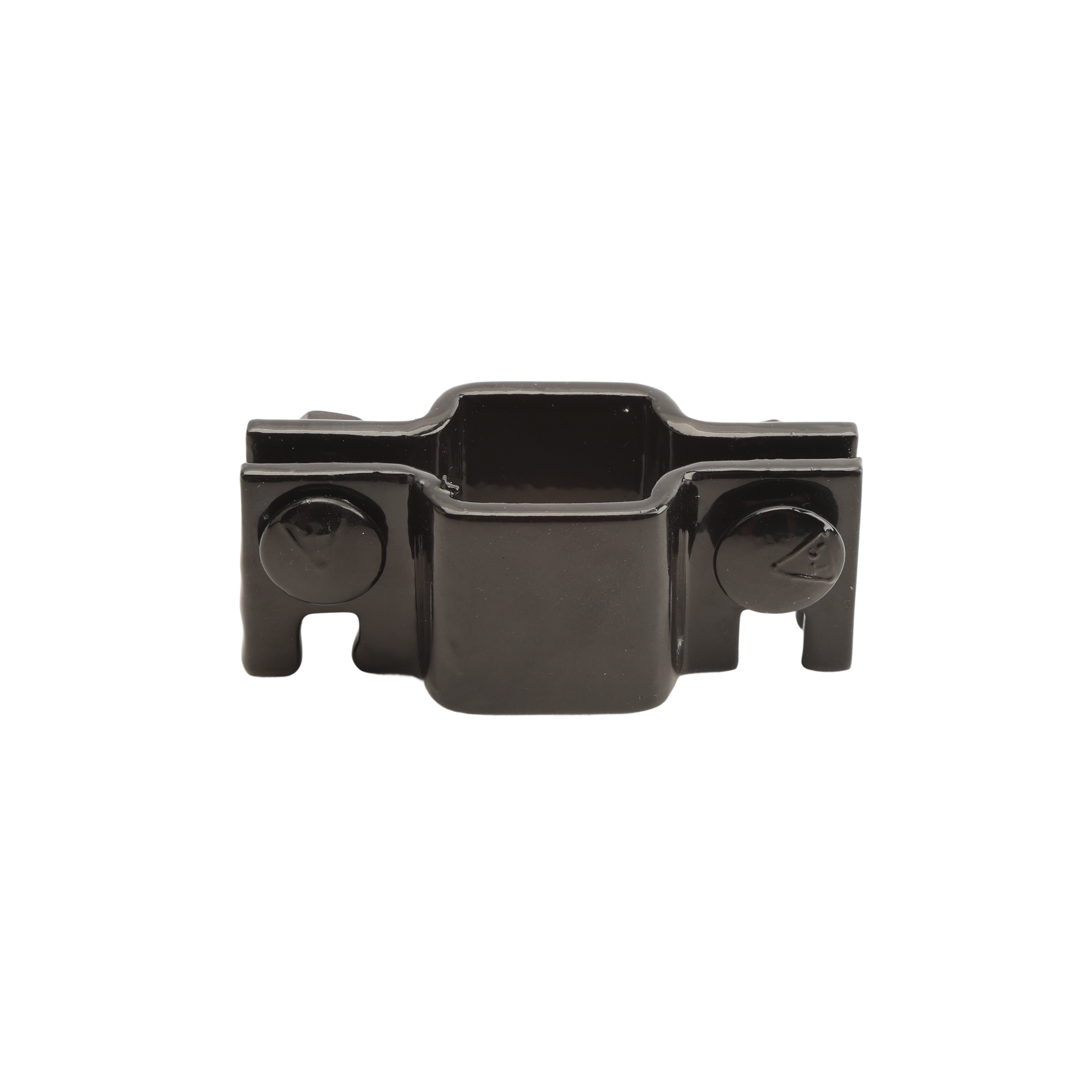 1" Black Square Chain Link Fence Gate Collar For Gate Latch Assemblies ...
