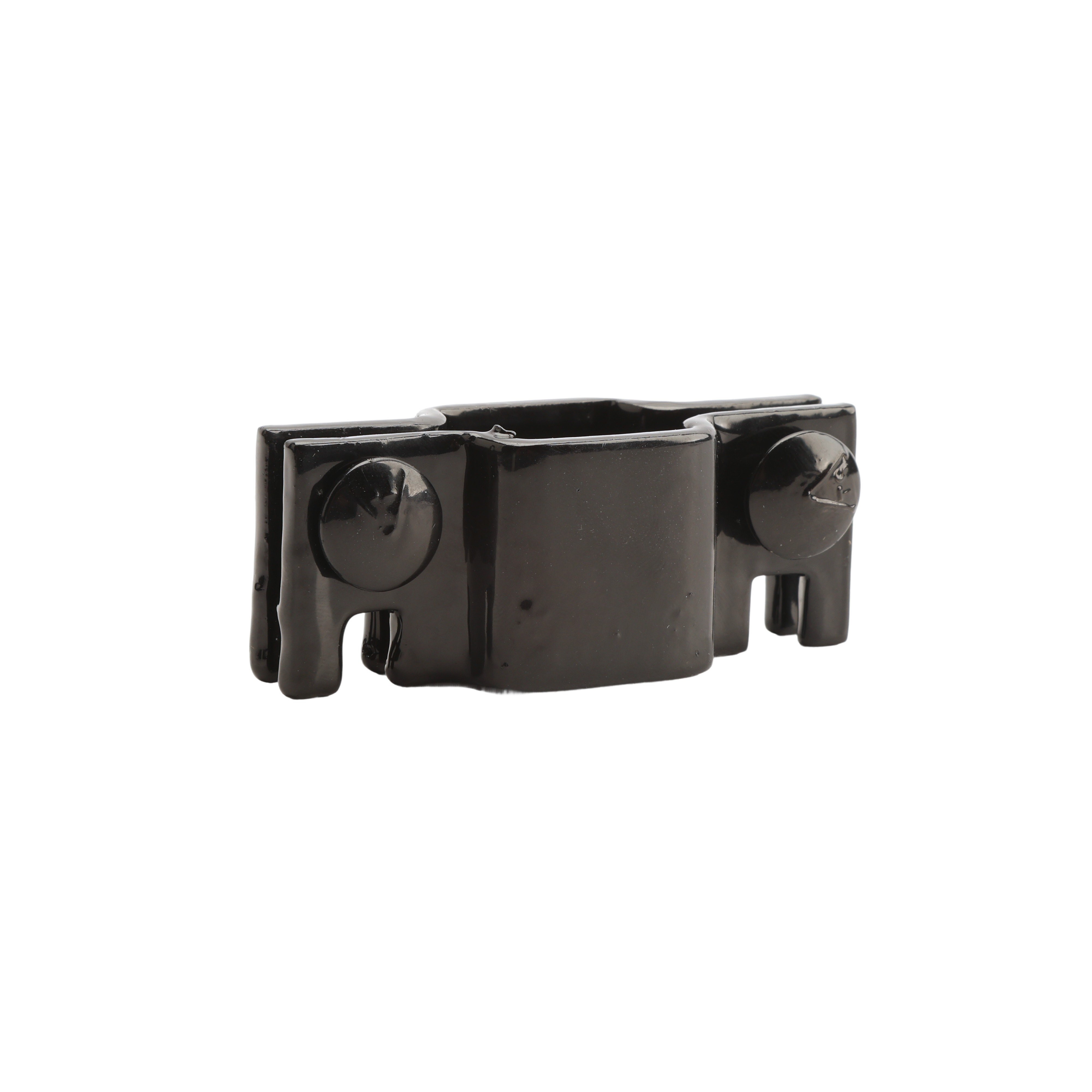 1" Black Square Chain Link Fence Gate Collar For Gate Latch Assemblies ...