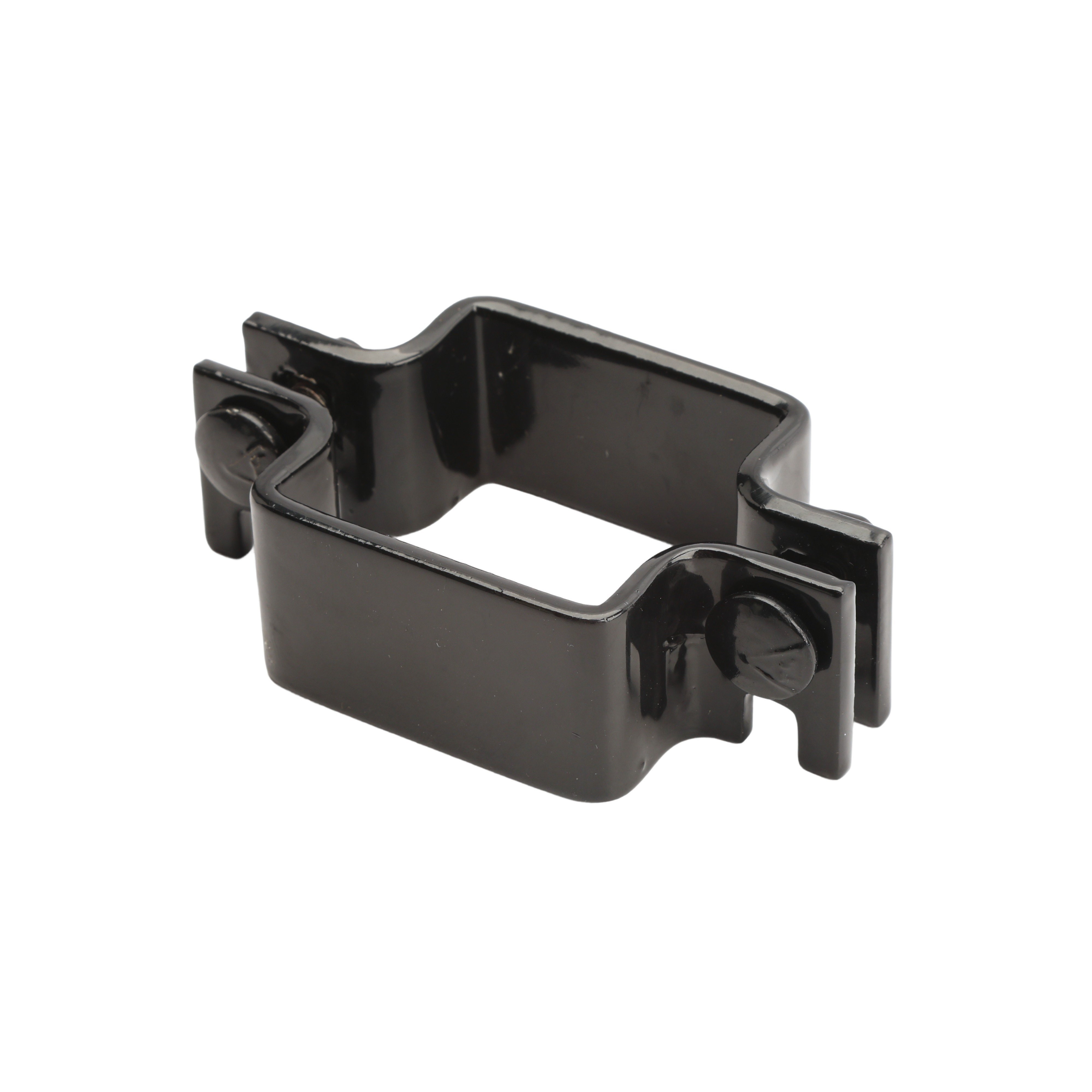 2" Black Square Chain Link Fence Gate Collar For Gate Latch Assemblies ...