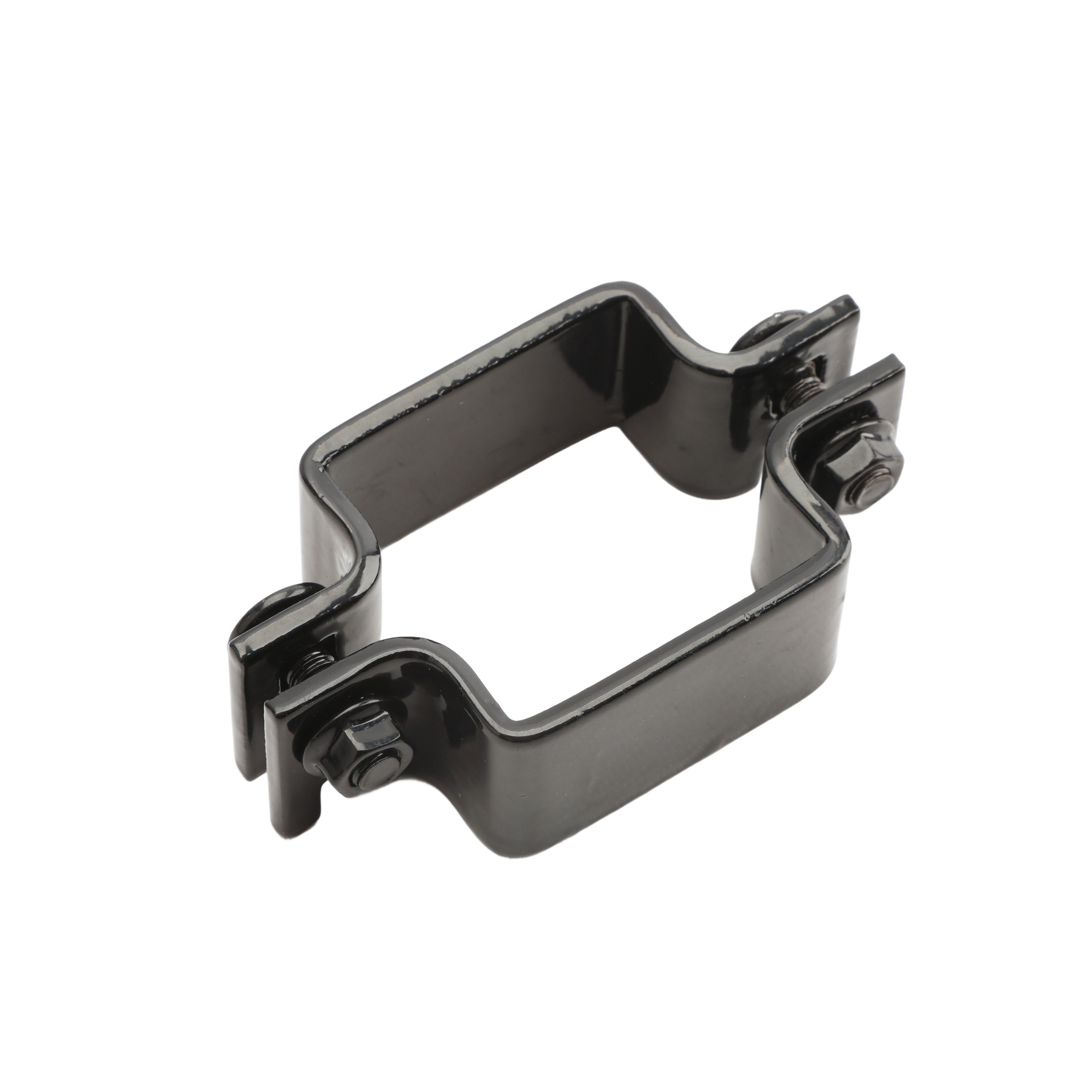 2" Black Square Chain Link Fence Gate Collar For Gate Latch Assemblies ...