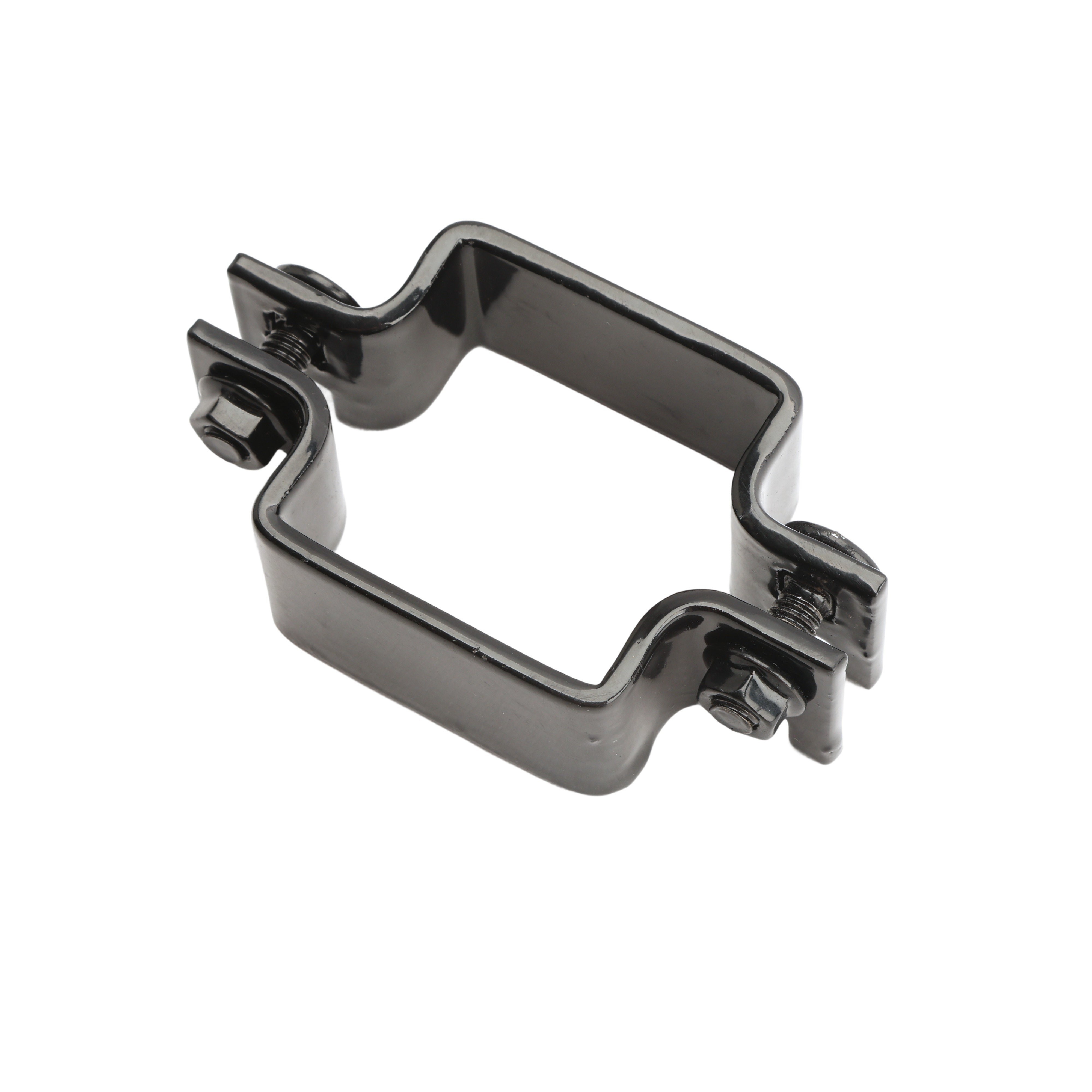 2" Black Square Chain Link Fence Gate Collar For Gate Latch Assemblies ...