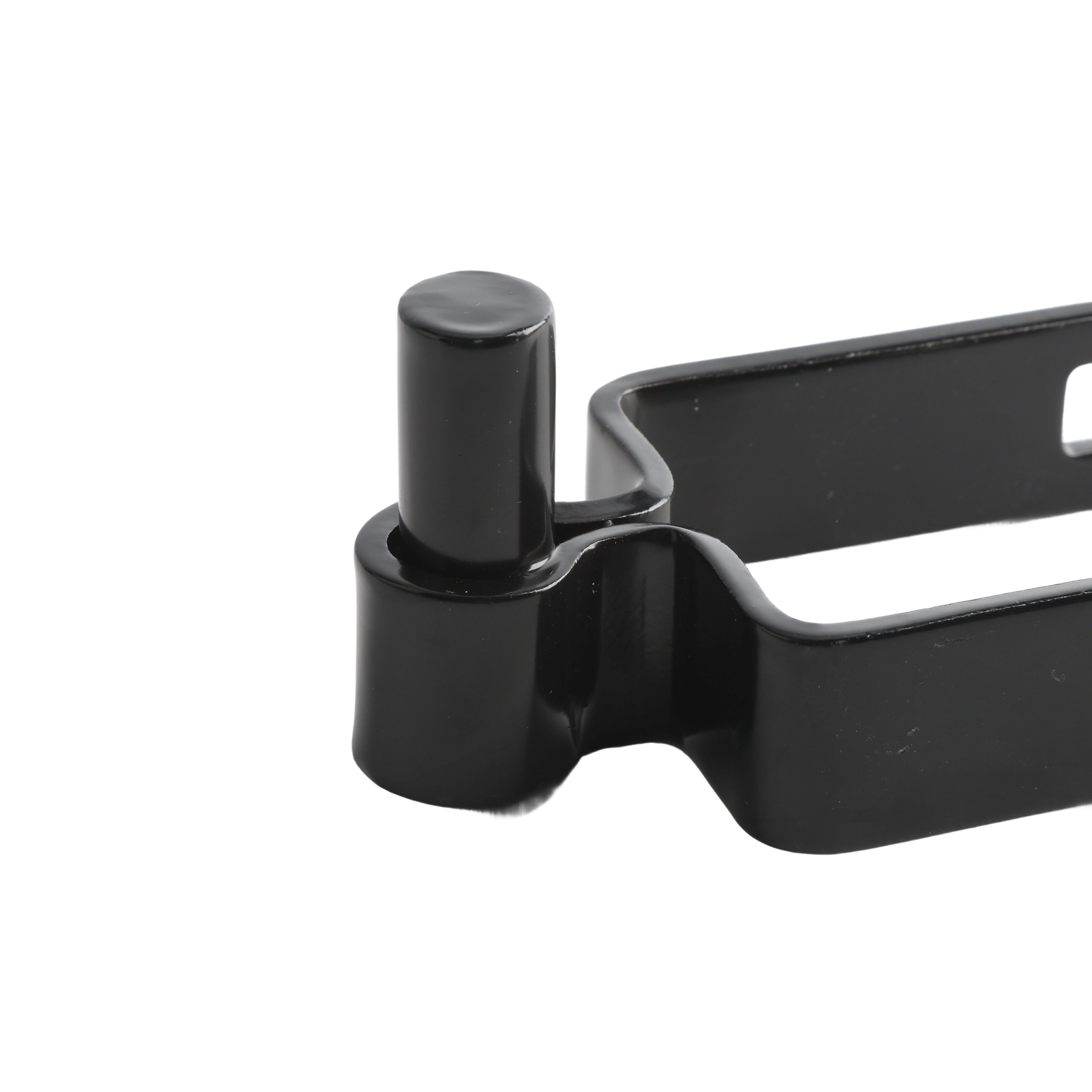 2" X 2" Square Male Gate Post Black Hinge Chain Link Galvanized Steel ...