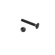 Chain Link 3/8" x 2 1/2" Carriage Bolt & Nut (HDG & Powder Coated Black ...