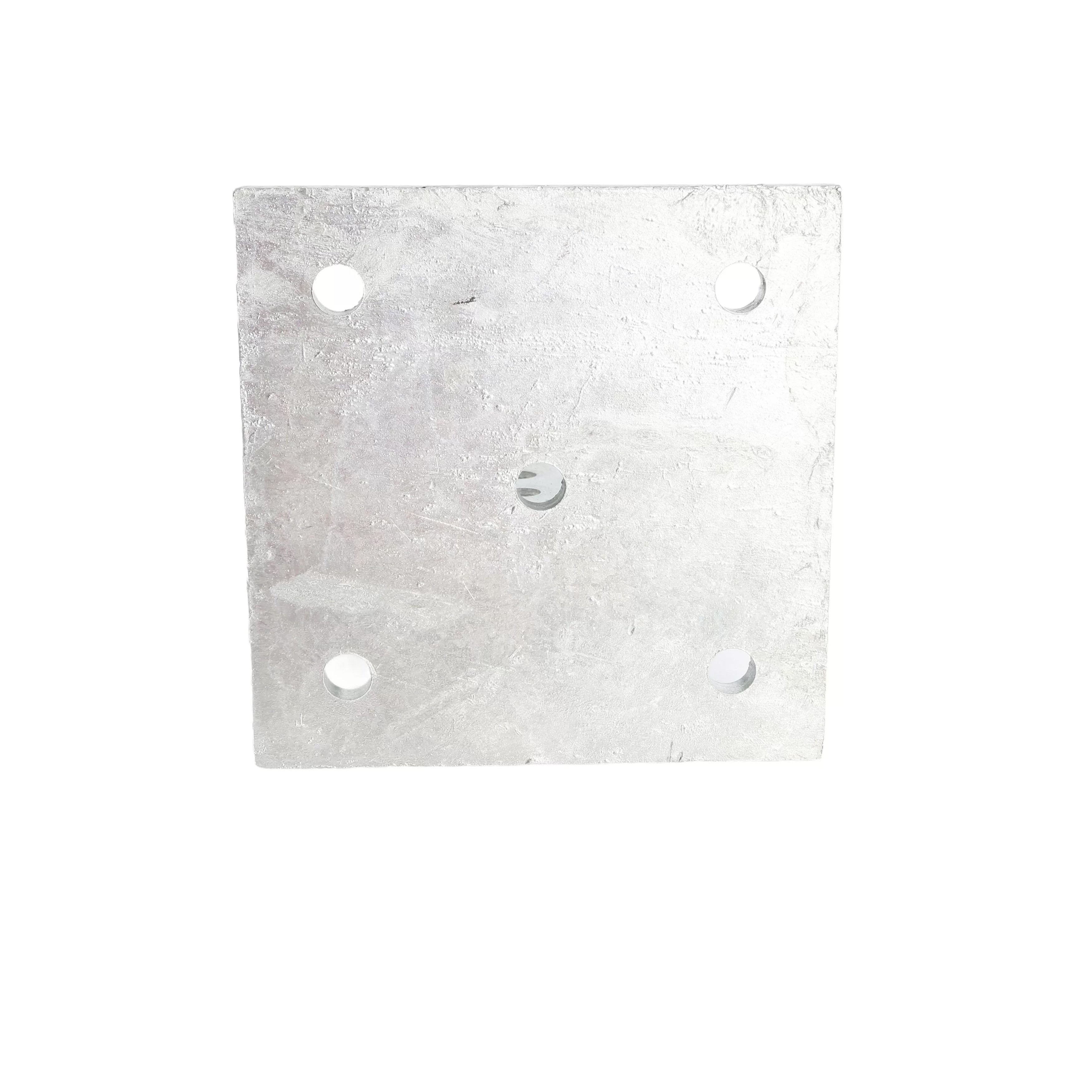 1 3/4" x 1 3/4" Square Sign Post Floor Anchor Flange Sign Post Mounting ...