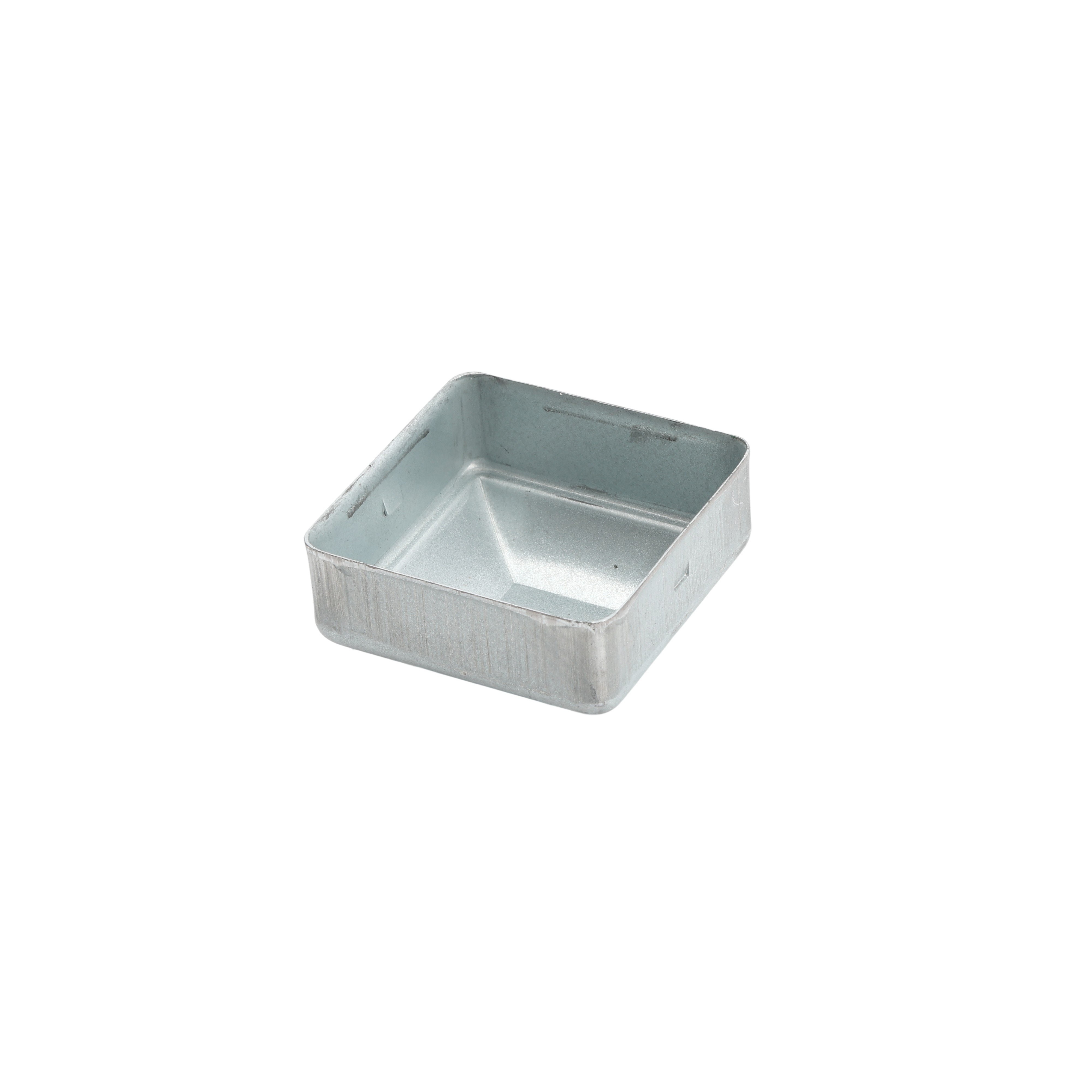 2" Square Pressed Steel Dome Cap Galvanized Steel - Square Post Caps ...
