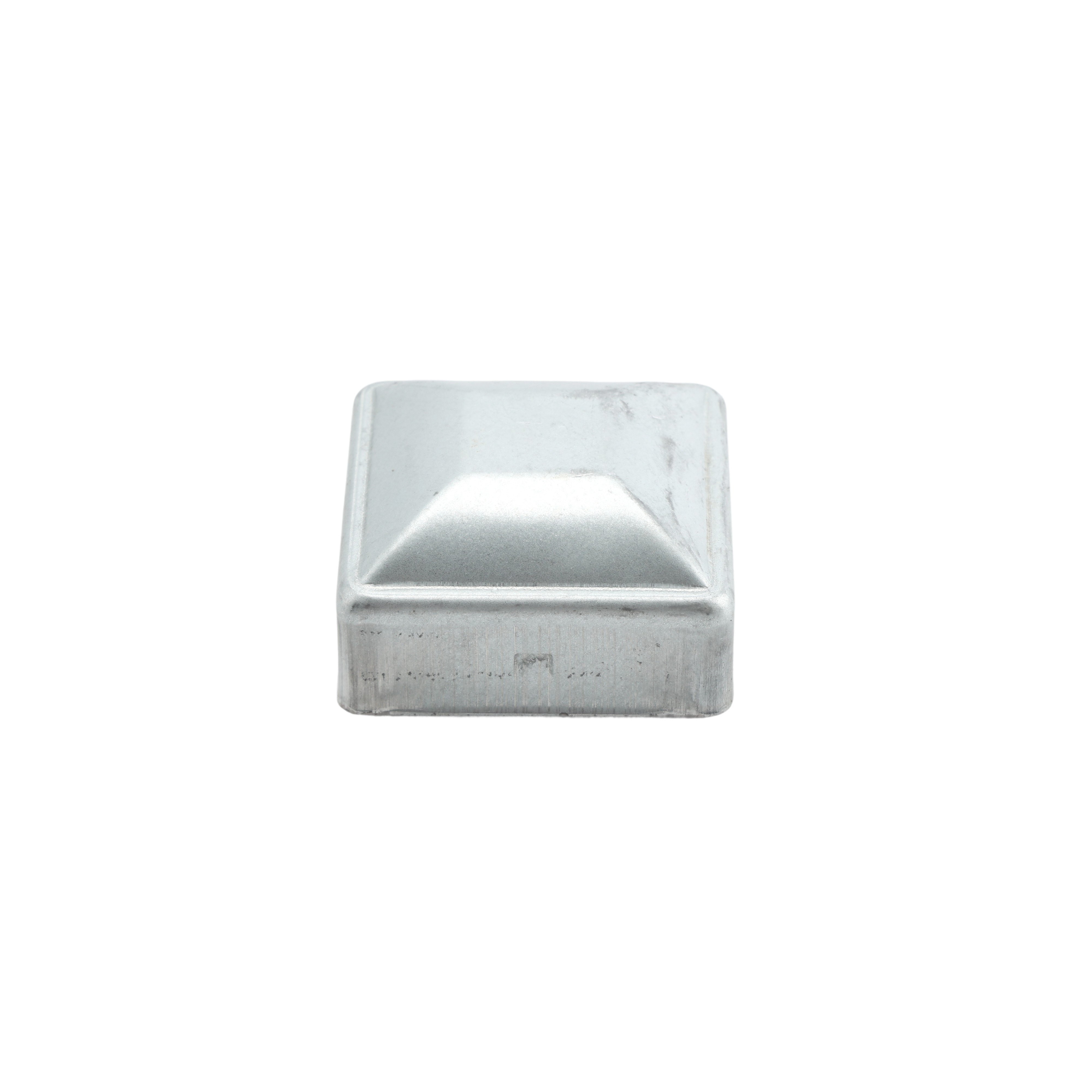 2" Square Pressed Steel Dome Cap Galvanized Steel - Square Post Caps ...
