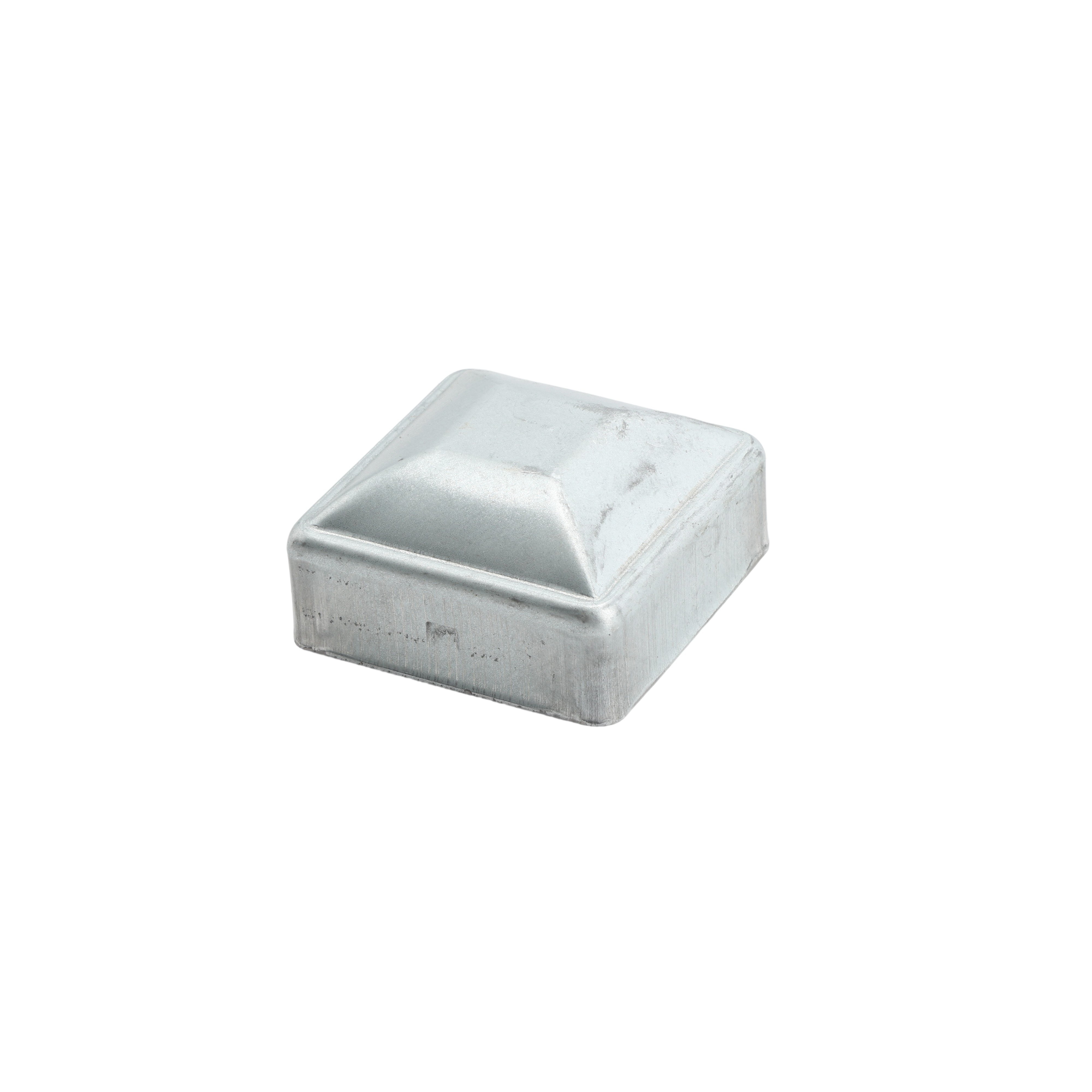 2" Square Pressed Steel Dome Cap Galvanized Steel - Square Post Caps ...