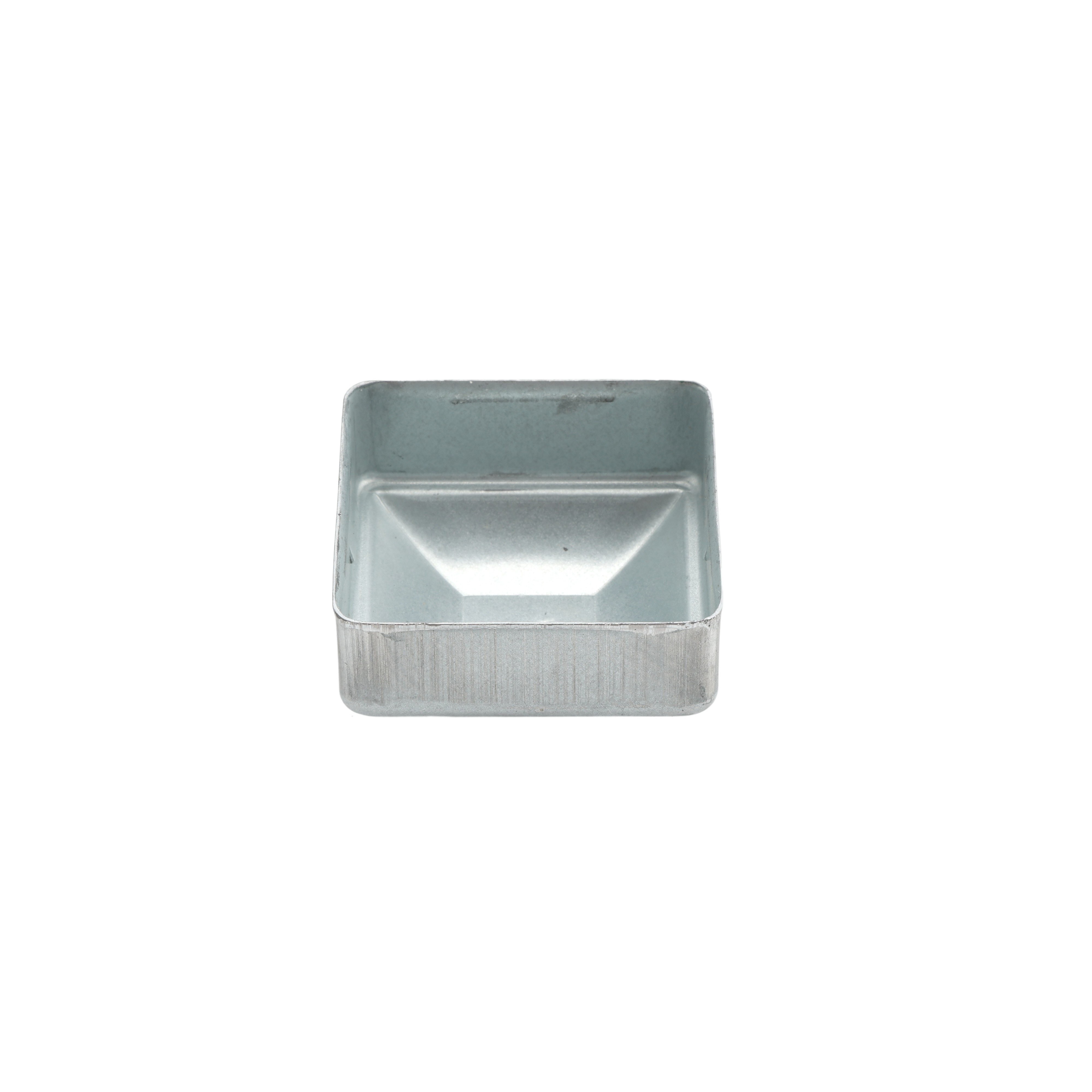 2" Square Pressed Steel Dome Cap Galvanized Steel - Square Post Caps ...