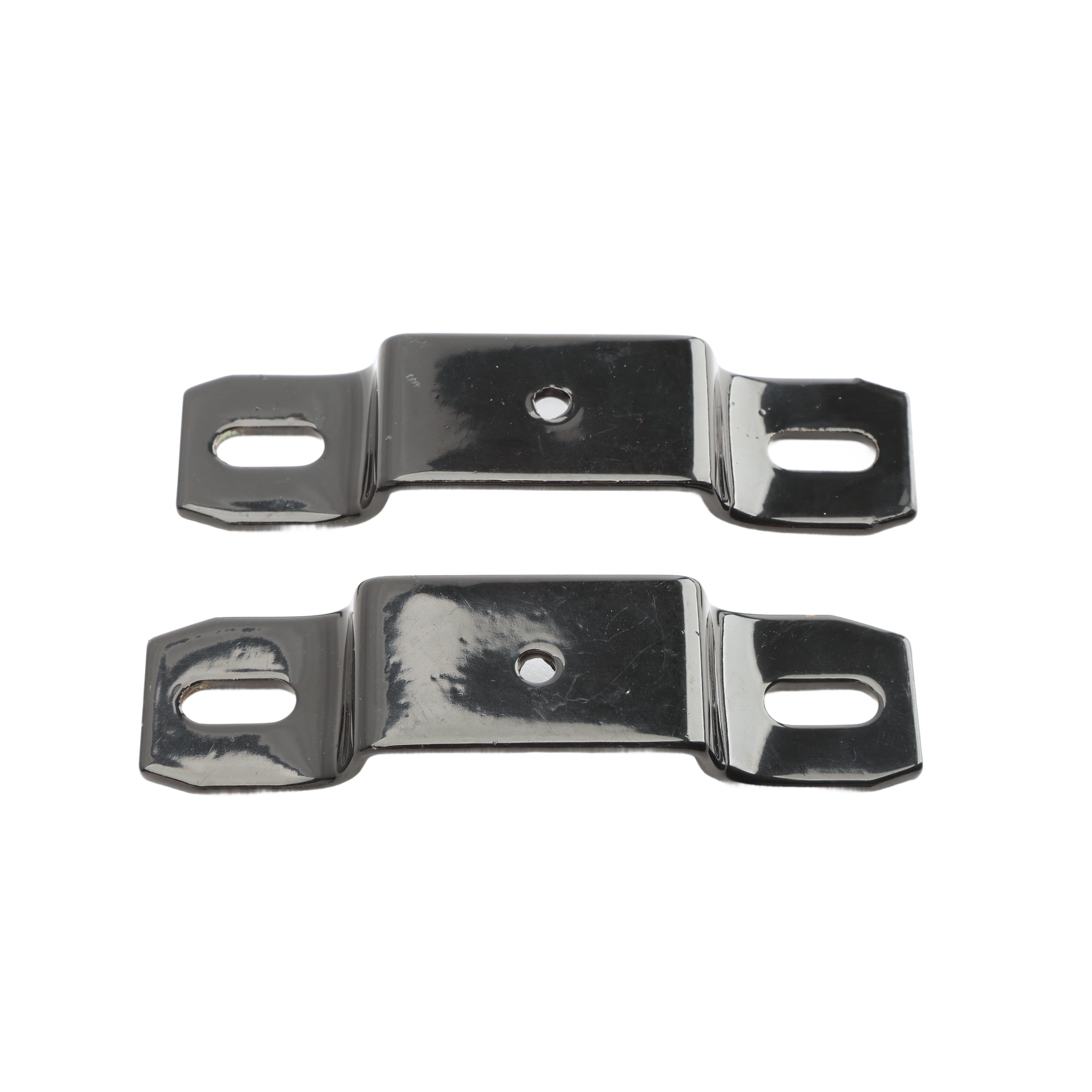 2" Post x 1" Rail Square Ornamental Fence Line Bracket Black (Set ...