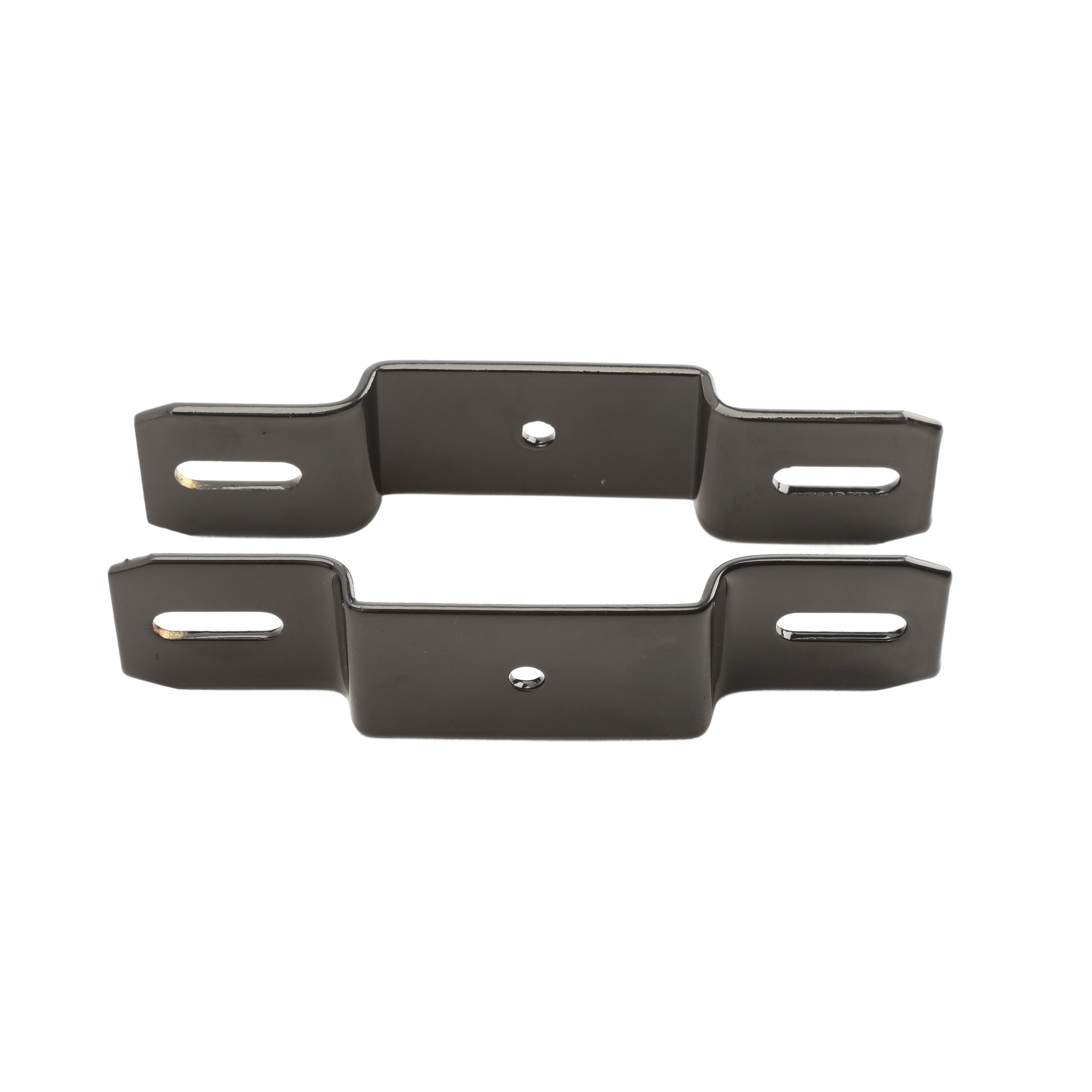 2 1/2" Post x 1 1/2" Rail Square Ornamental Fence Line Bracket Black ...