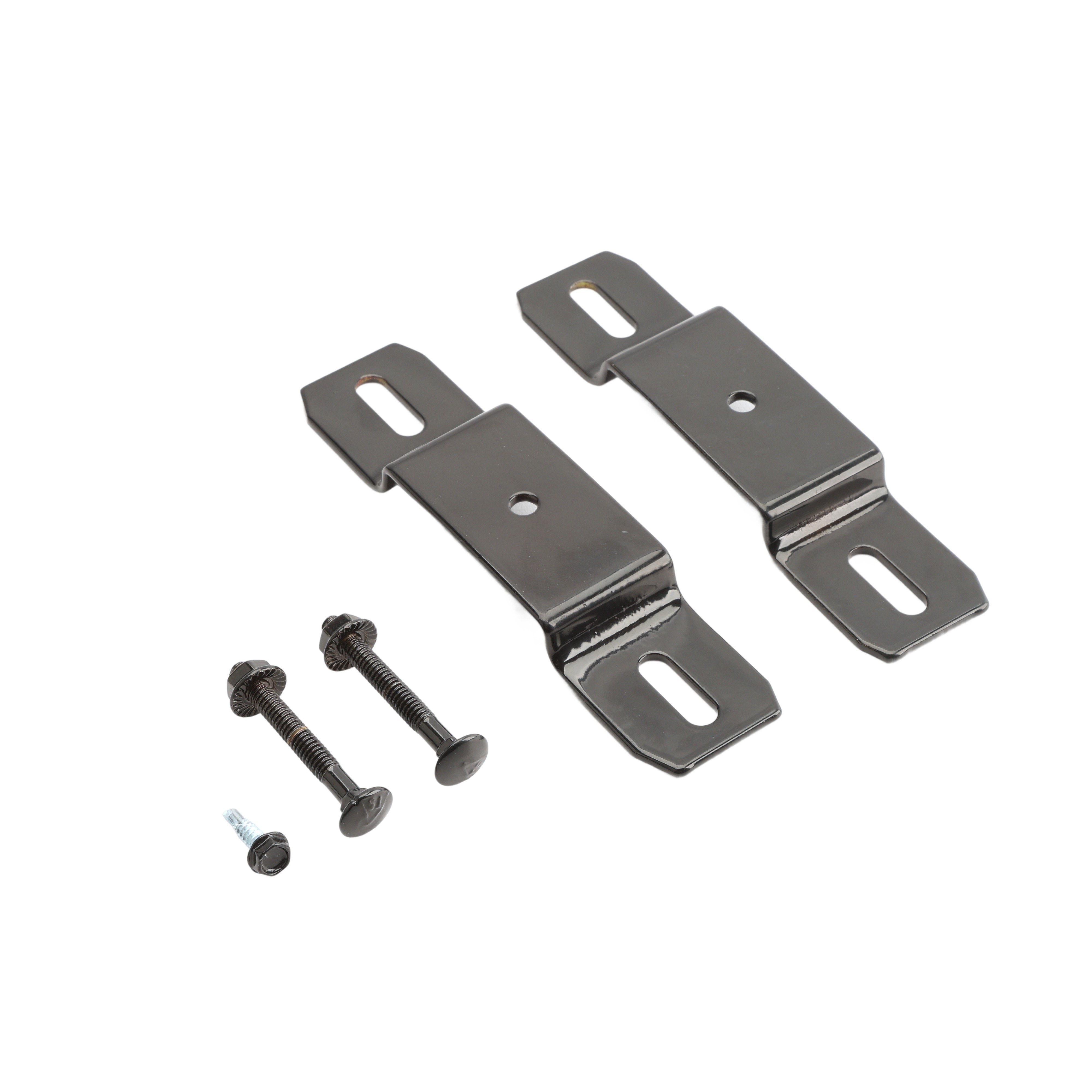 2 1/2" Post x 1 1/2" Rail Square Ornamental Fence Line Bracket Black ...