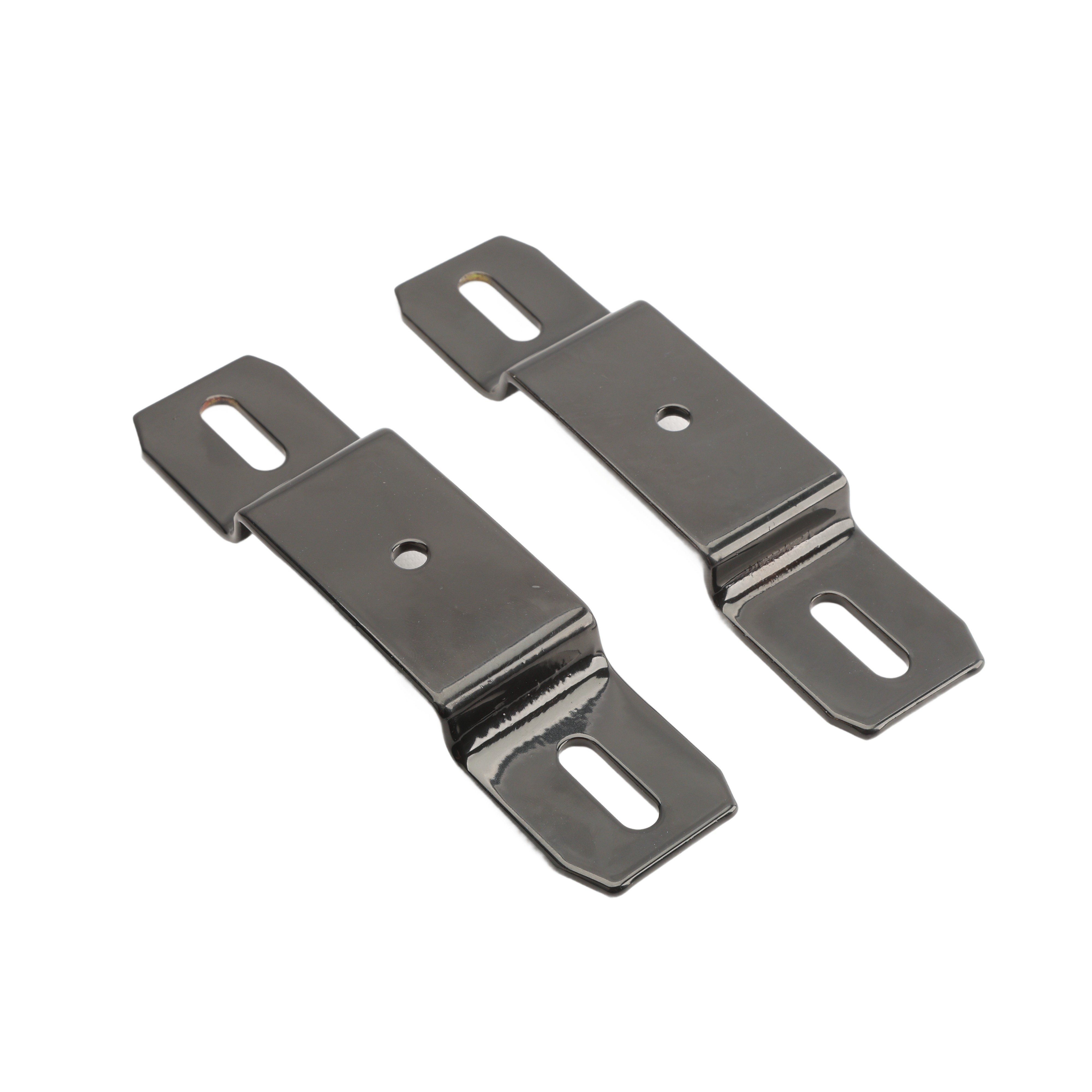 2 1/2" Post x 1 1/2" Rail Square Ornamental Fence Line Bracket Black ...
