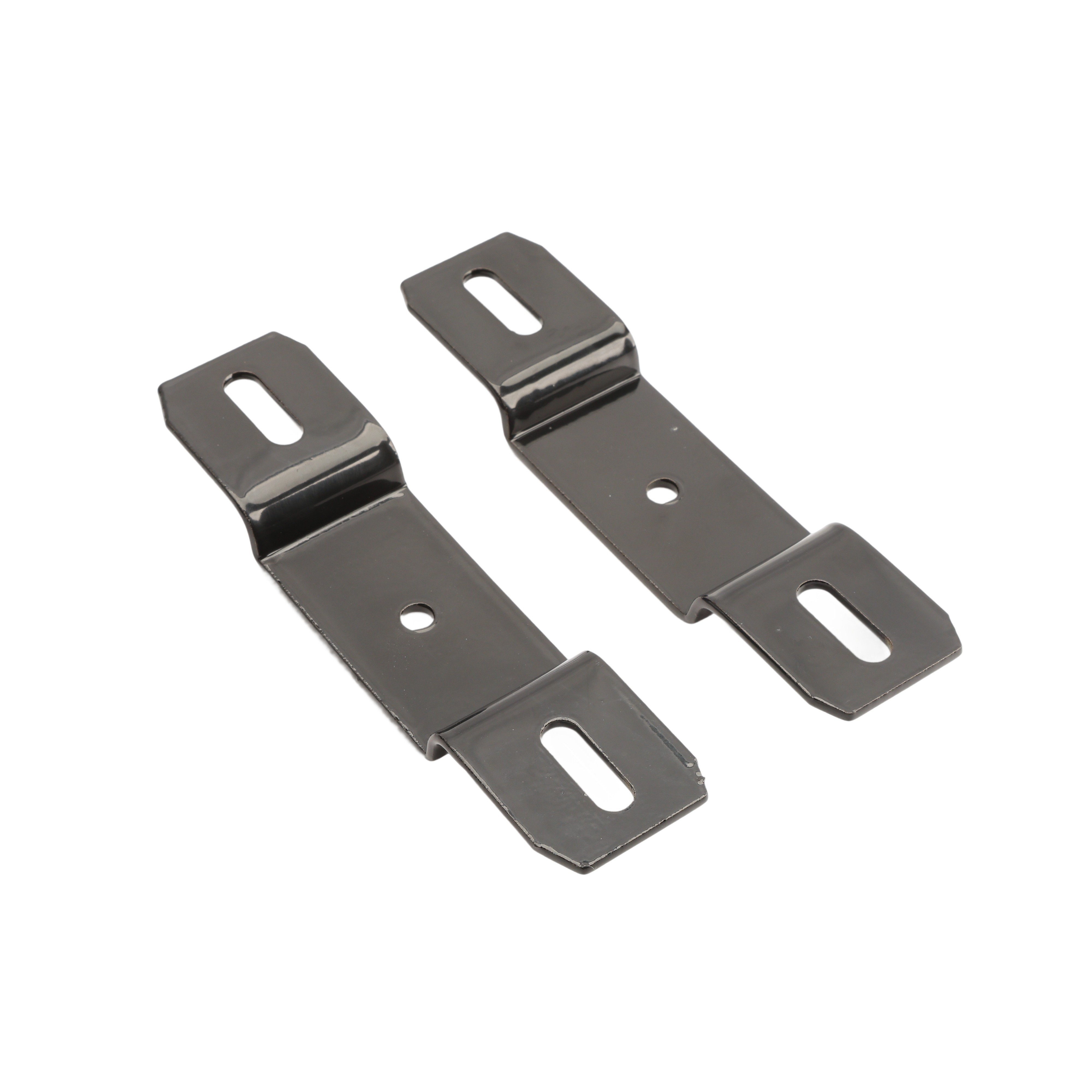 2 1/2" Post x 1 1/2" Rail Square Ornamental Fence Line Bracket Black ...