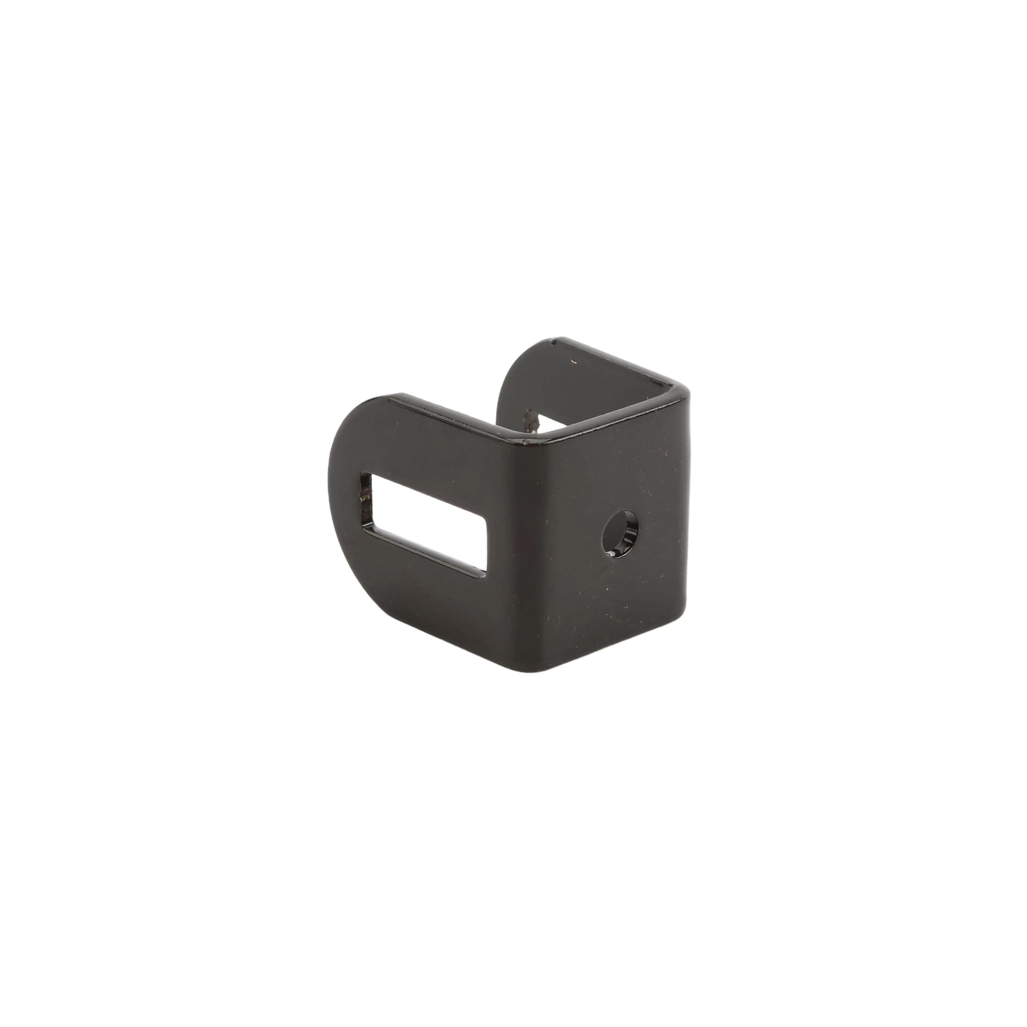 2" Post x 1" Rail Square Universal Fence Flat Wall Mount Bracket Black ...