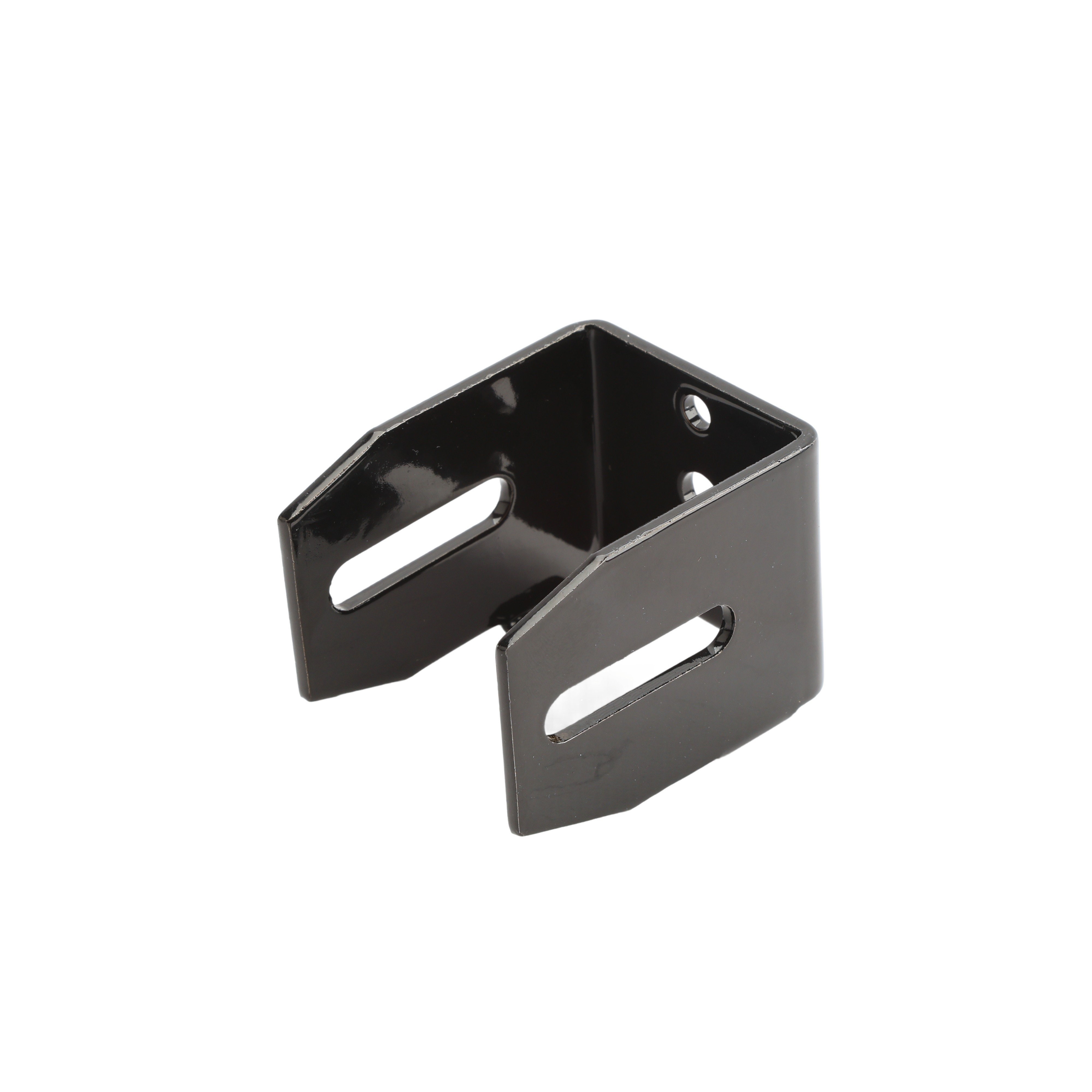 1 3/4" Rail Square Universal Fence Flat Wall Mount Bracket Black ...