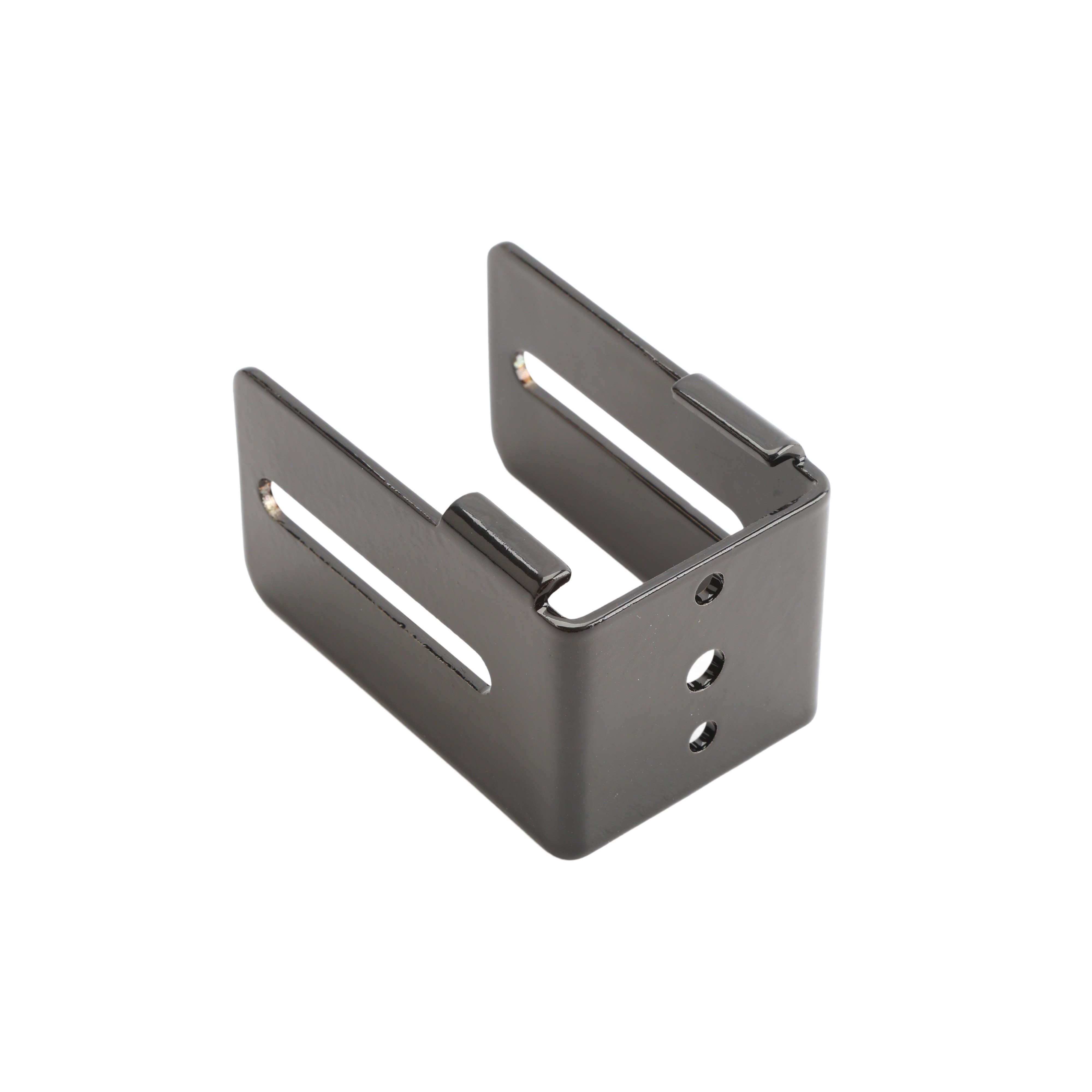 2" Rail Square Universal Fence Flat Wall Mount Bracket Black - Steel ...