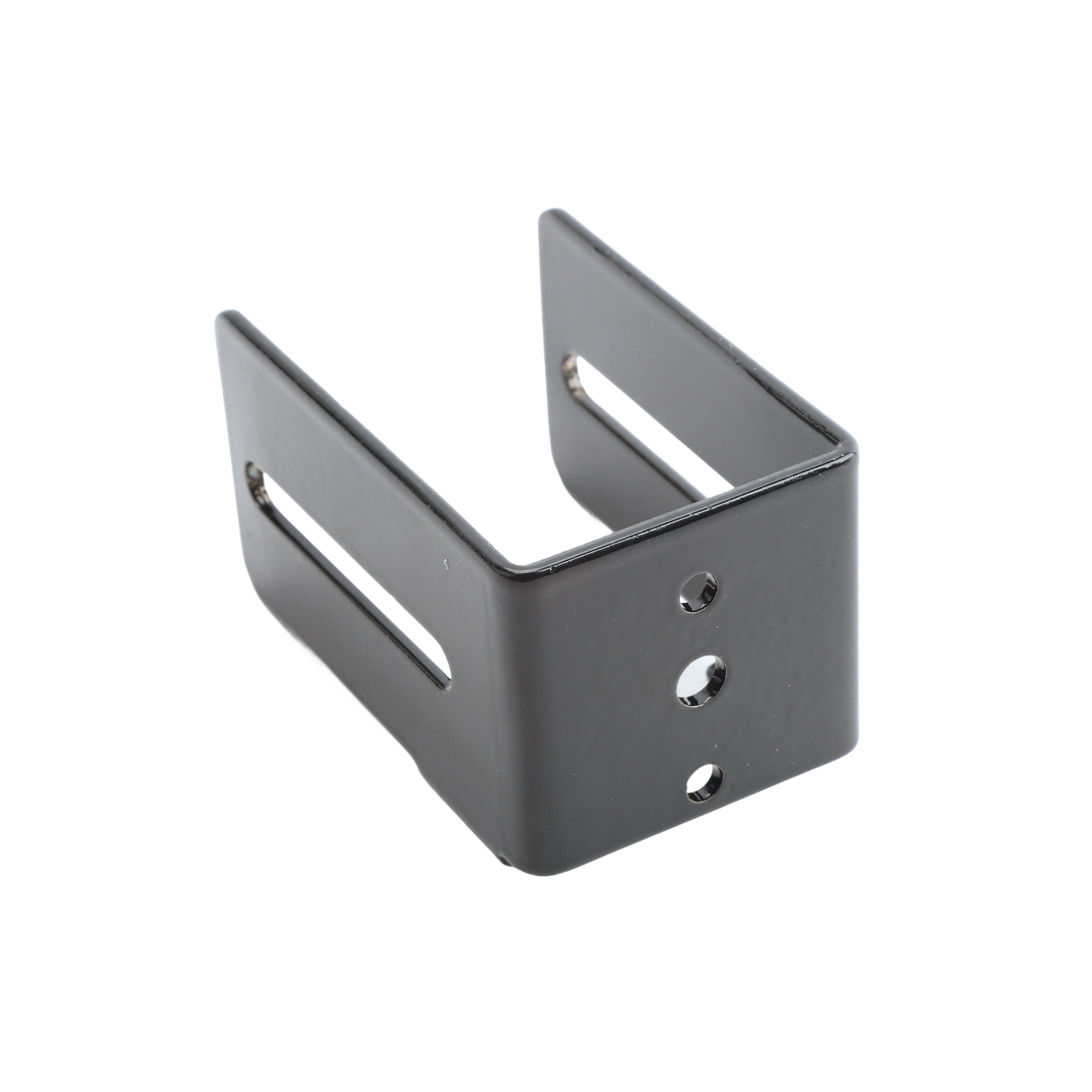 2" Rail Square Universal Fence Flat Wall Mount Bracket Black - Steel ...