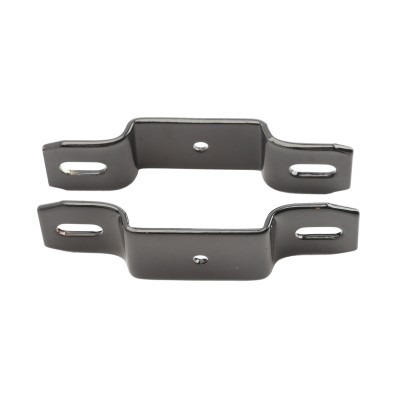 2" Post x 1" Rail Square Ornamental Fence Line Bracket Black (Set ...